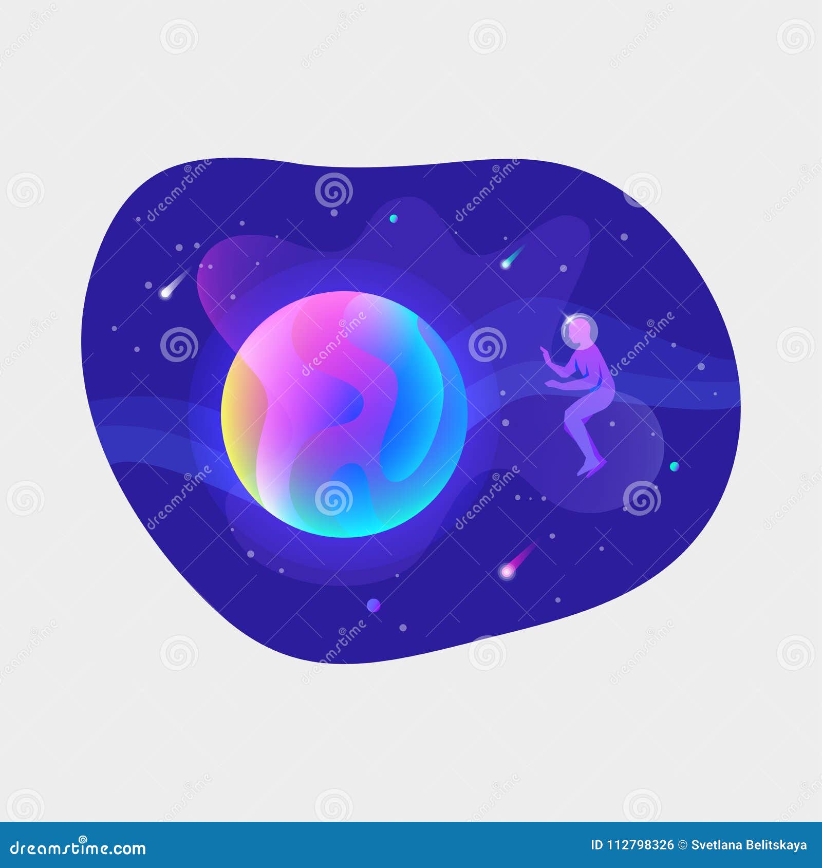Astronaut Floating in Open Space N Stock Illustration - Illustration of ... Astronaut Floating in Open Space N Stock Illustration - Illustration of ...