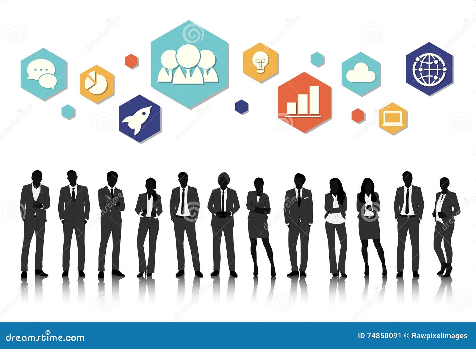Vector UI Illustration Business People Concept Stock Illustration ...