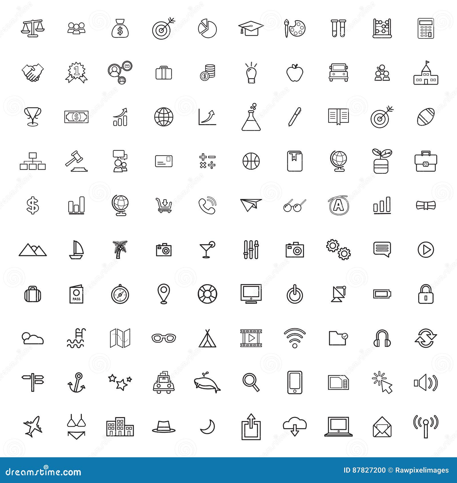 Vector UI Illustration Mixed Icon Collection Concept Stock Vector ...
