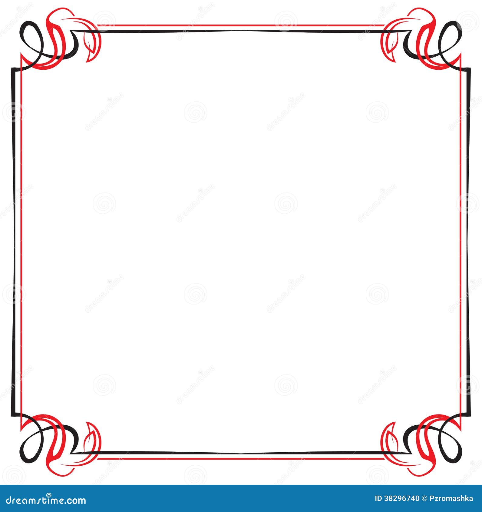 Vector Uitstekend Zwart En Rood Kader Vector Illustratie - Illustration ...