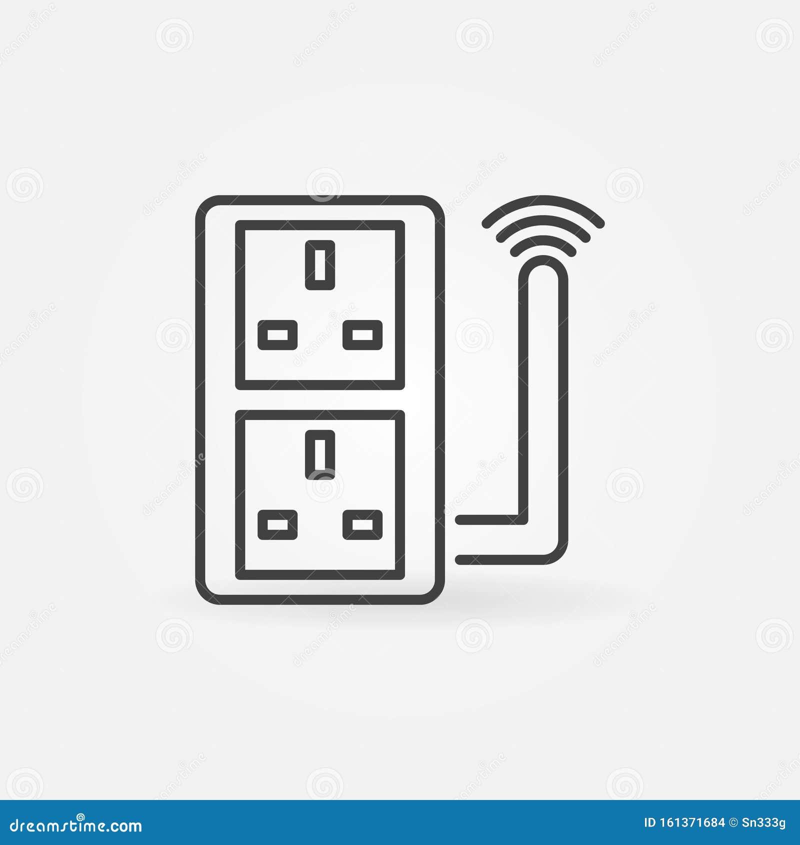 Vector UK Smart Socket Concept Icon in Outline Style Stock Vector ...