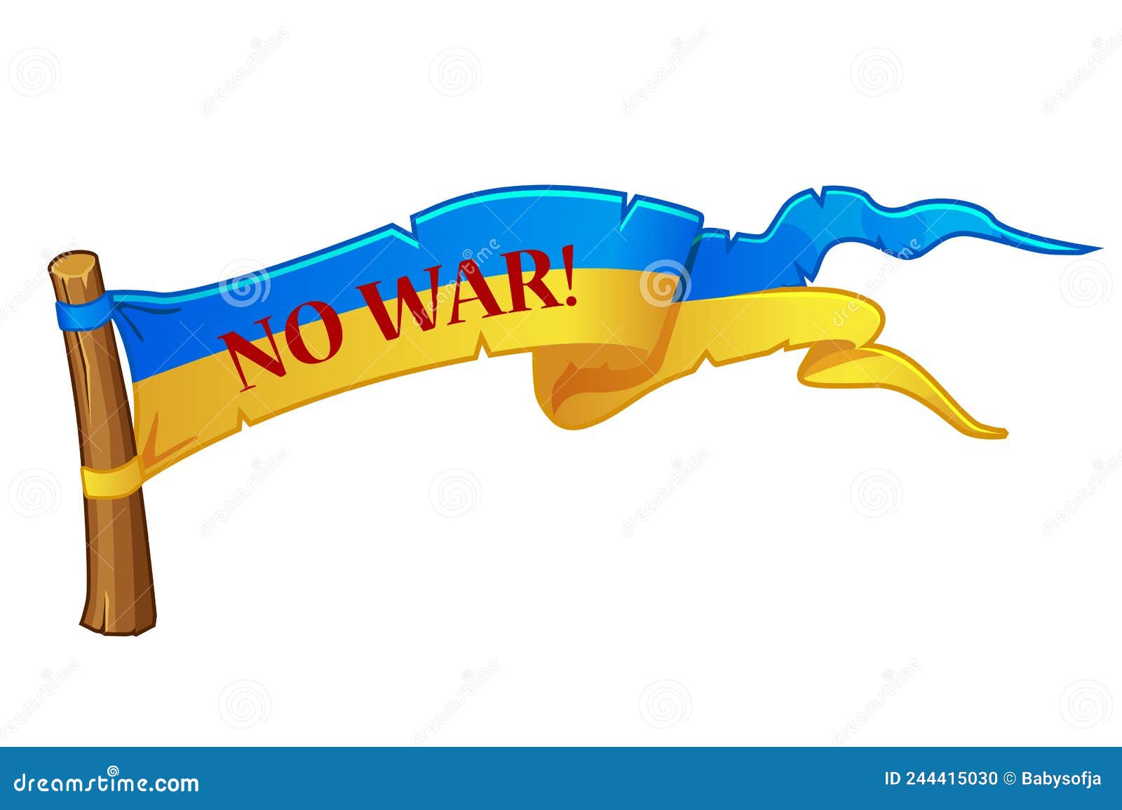 Vector Ukraine Flag Icon, No War, Stop Russia Stock Vector ...