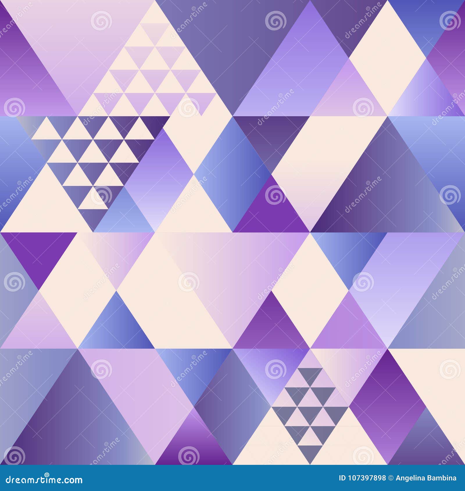 Vector Ultra Violet Art Deco Seamless Pattern. Modern Geometric Texture ...