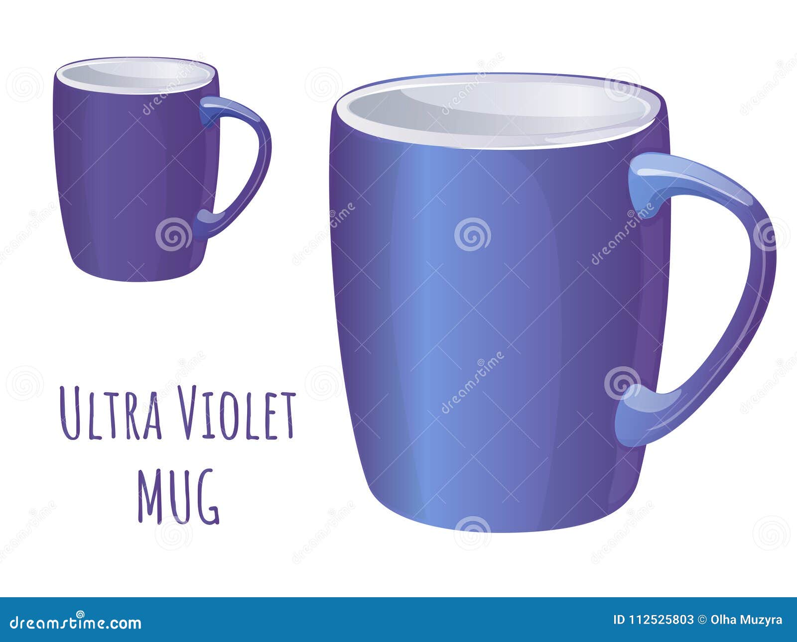 Vector ultra violet Mug stock vector. Illustration of souvenir - 112525803