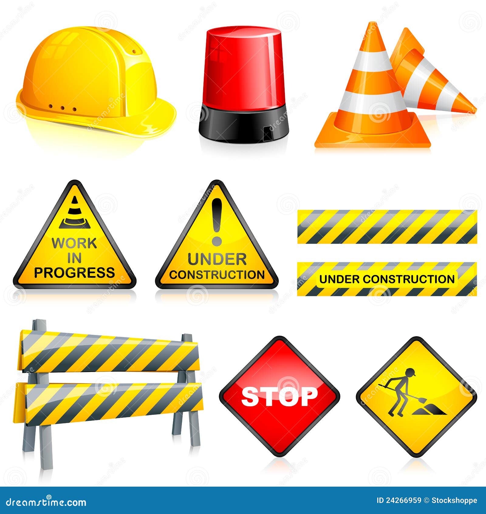 Vector Under Construction stock illustration. Illustration of hardhat ...