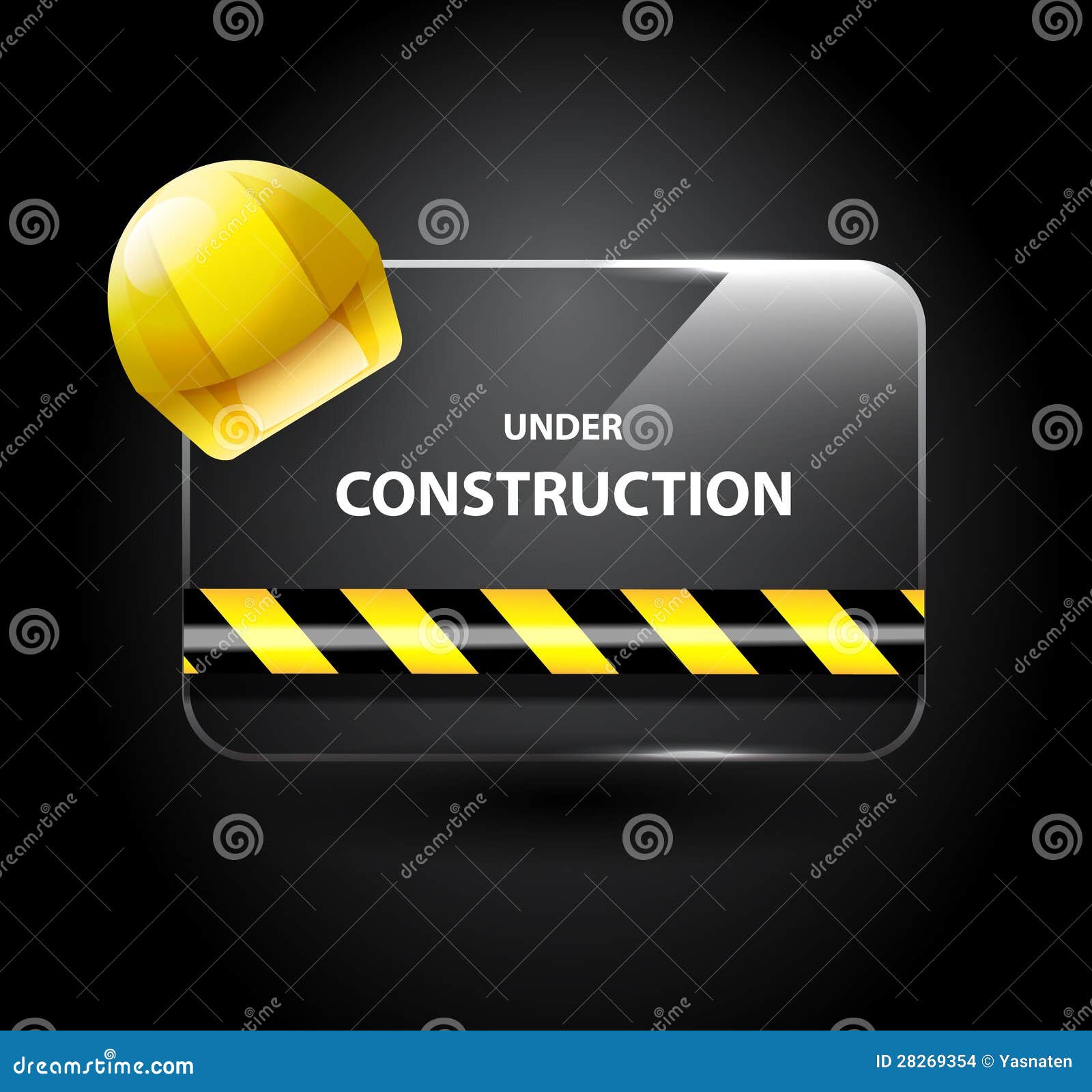 Vector Under Construction Sign Stock Illustration - Illustration of ...