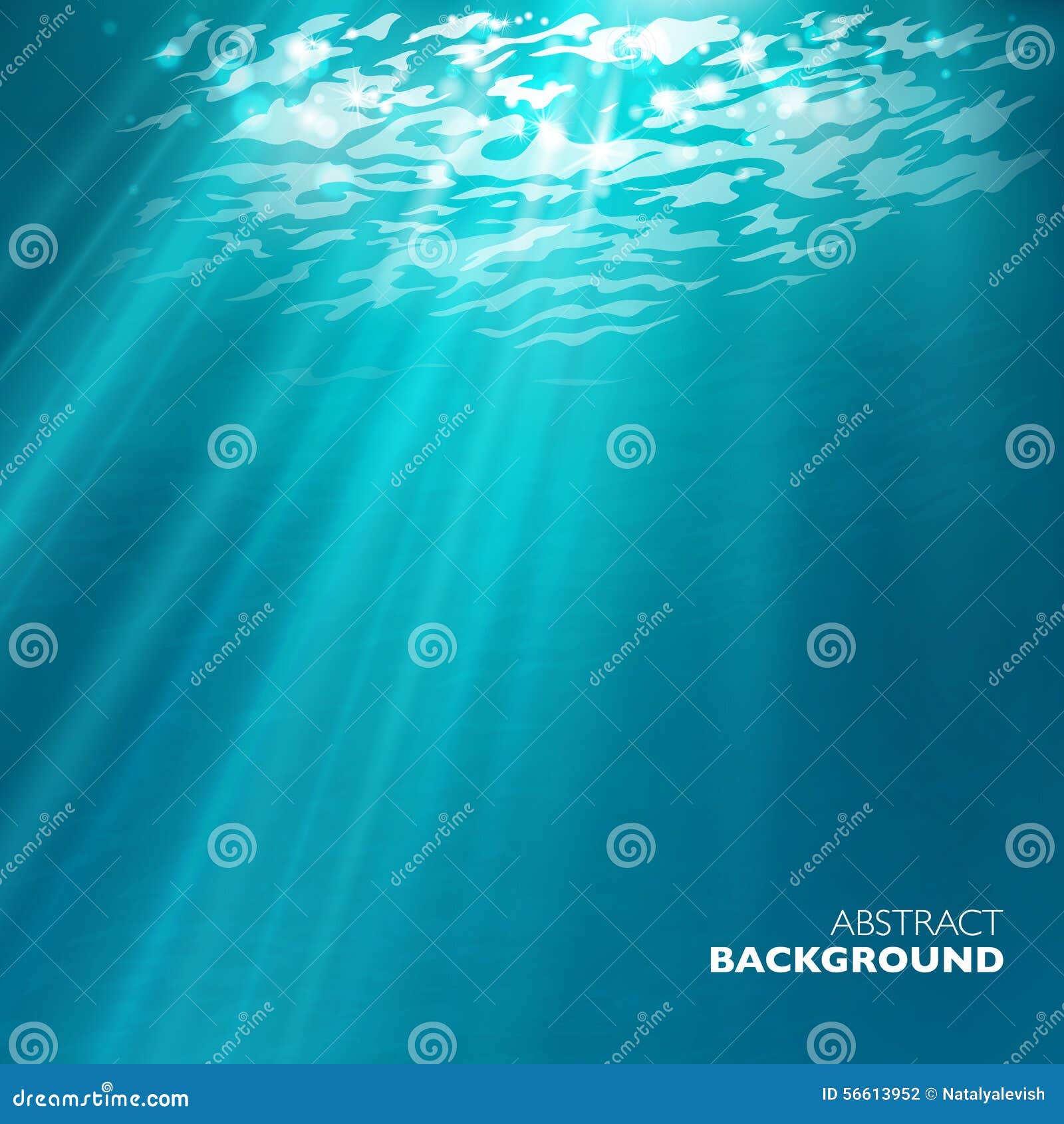 Vector Under The Sea Seamless Pattern. Repeat Background With Dolphin ...