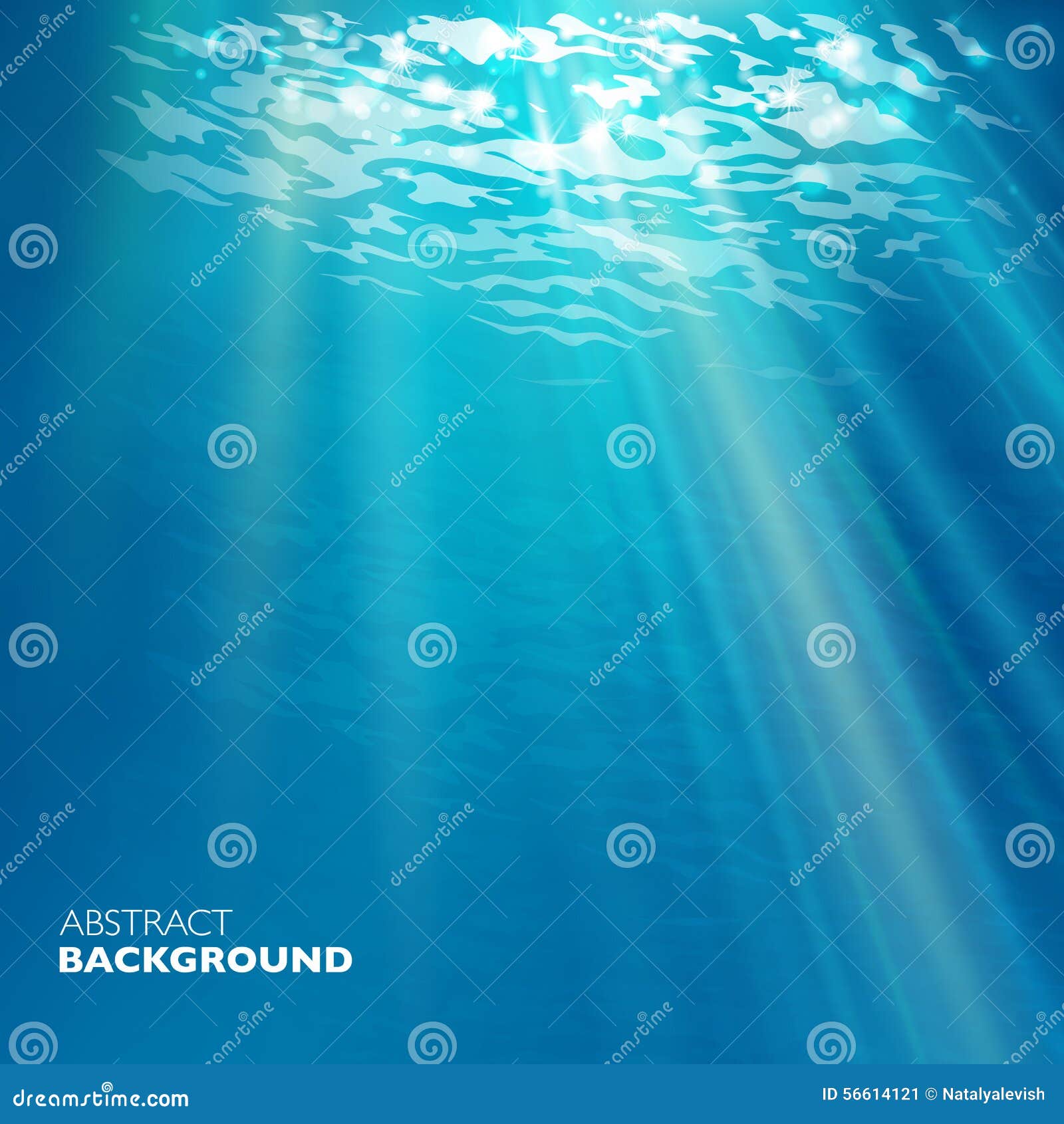 Vector Under The Sea Seamless Pattern. Repeat Background With Dolphin ...