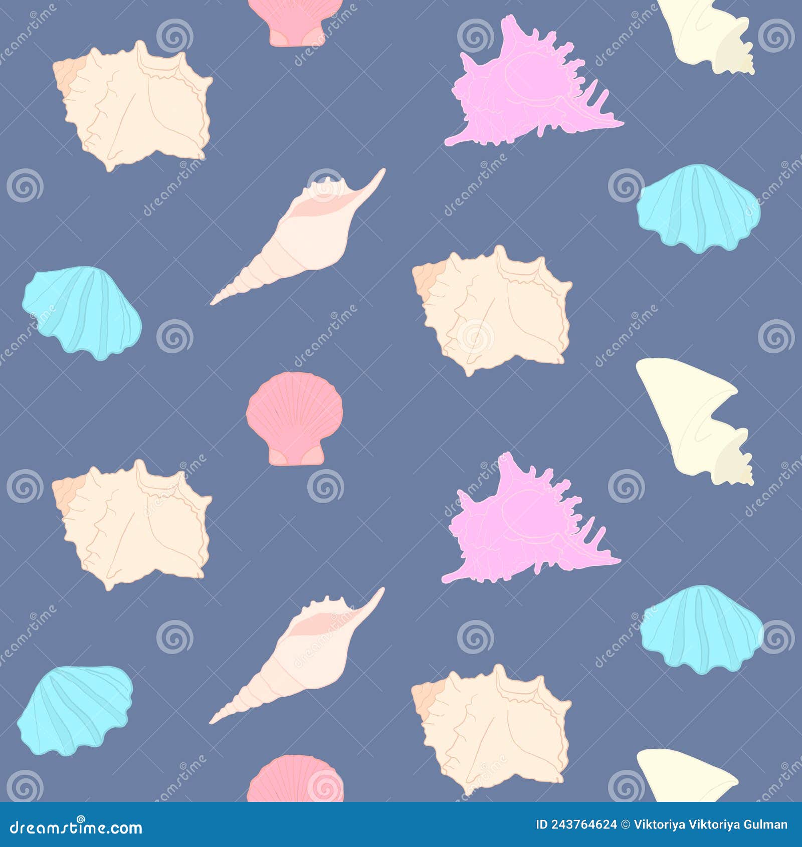 Vector Underwater World Pattern on Blue Background Stock Vector ...