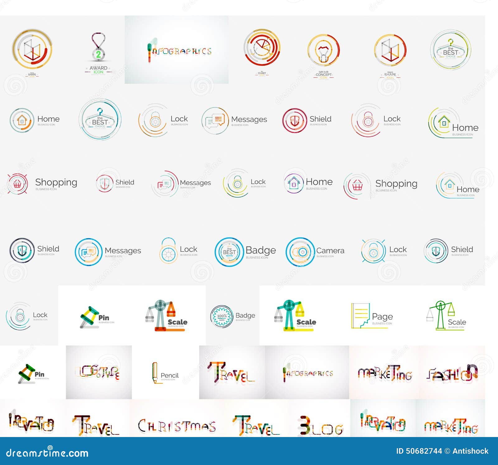 Vector Universal Mega Set of Company Logos Stock Vector - Illustration ...