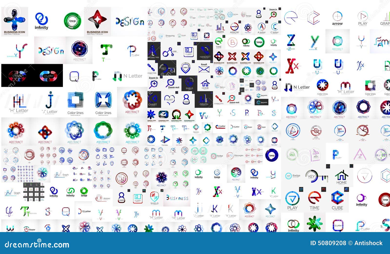 Vector Universal Mega Set of Company Logos Stock Vector - Illustration ...