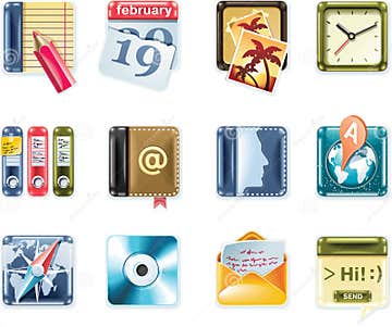 Vector Universal Square Icons. Part 1 (white) Stock Vector ...