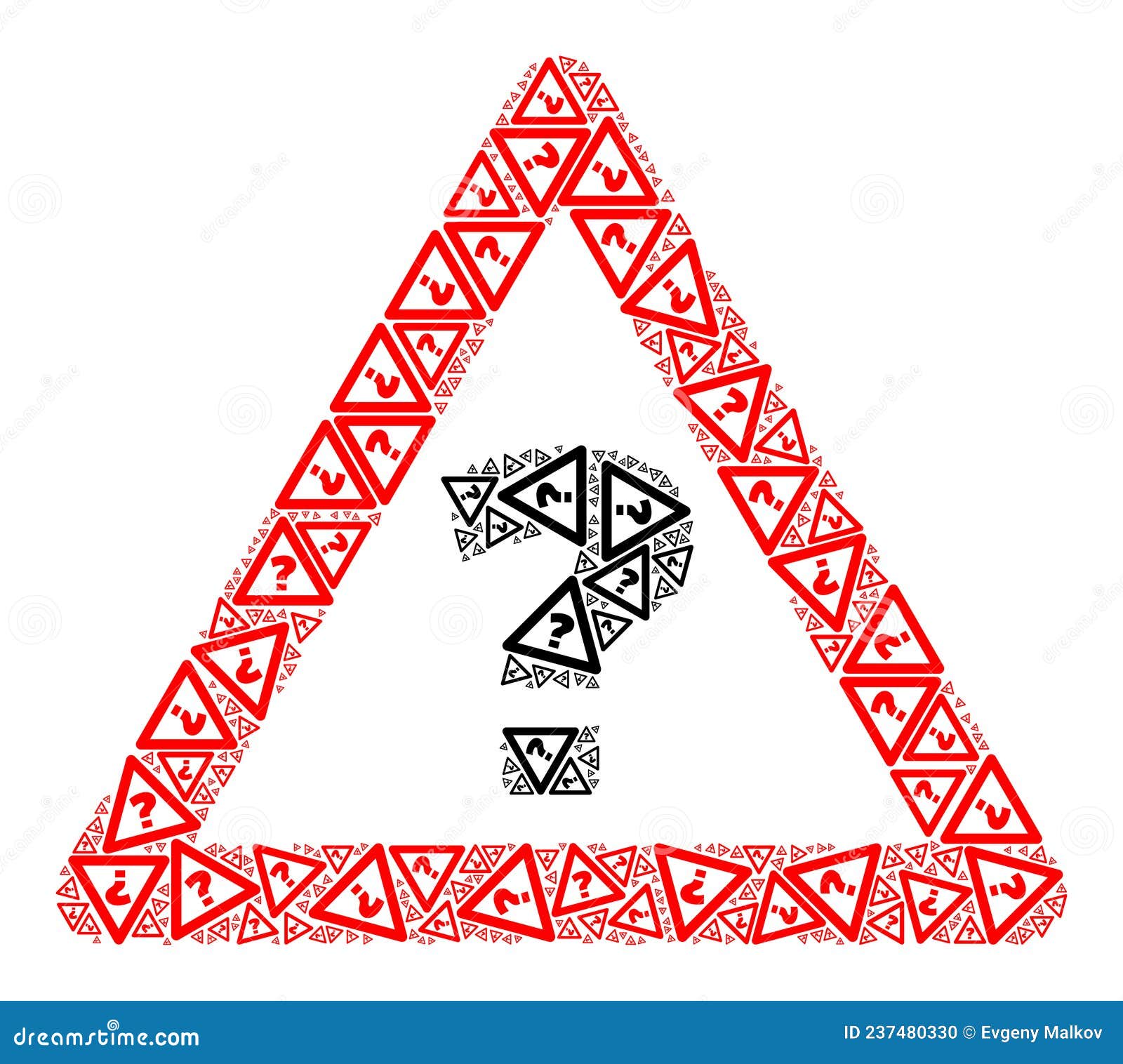 Unknown Danger Recursion Icon Mosaic of Self Items Stock Vector ...