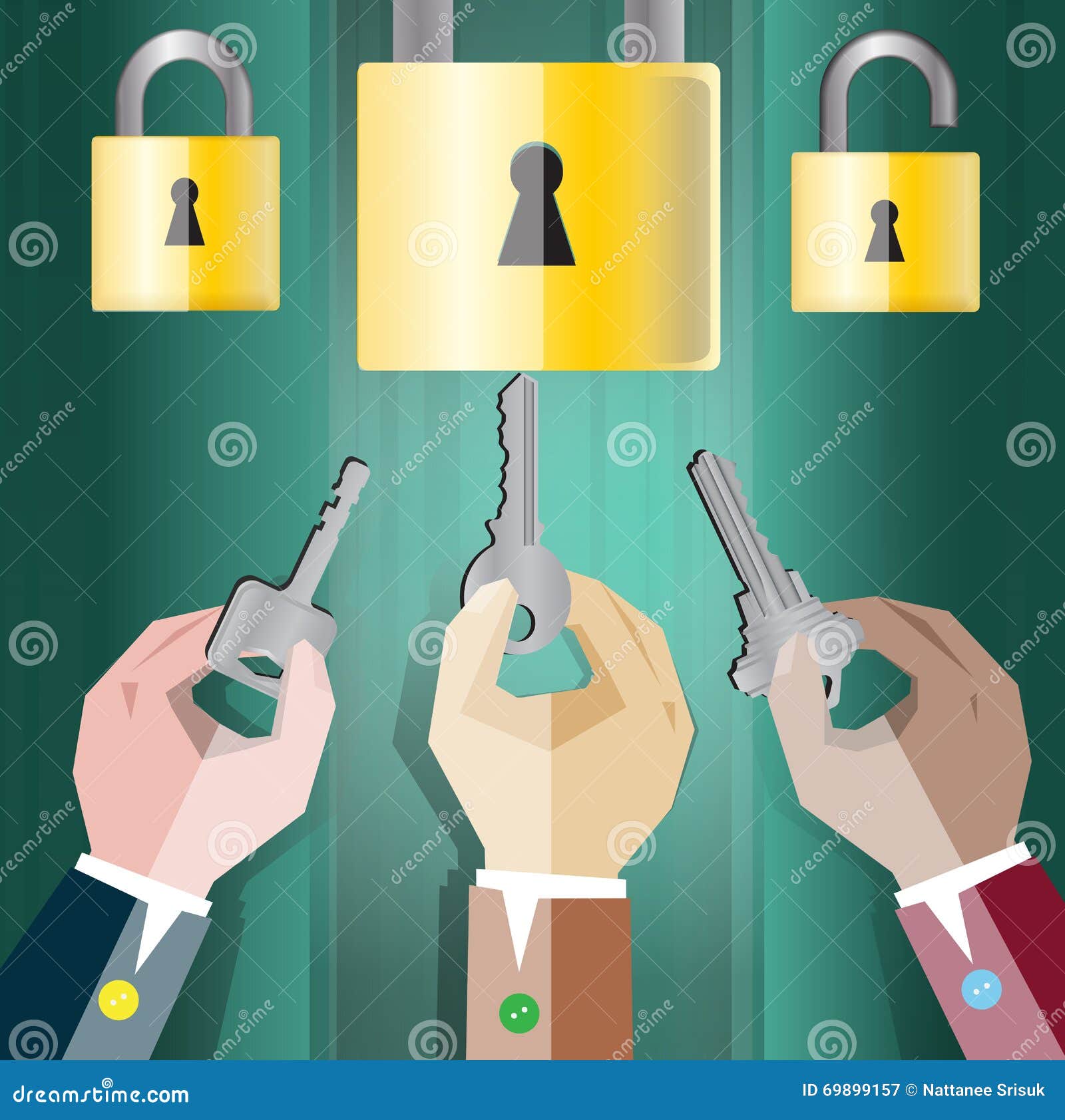 Vector Unlock To the Success of the Businessman Stock Vector ...