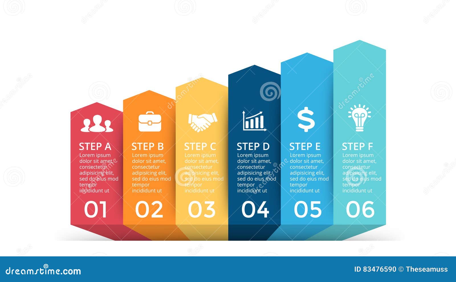 Vector Up Arrows Infographic, Progress Diagram Chart, Stairs Graph ...