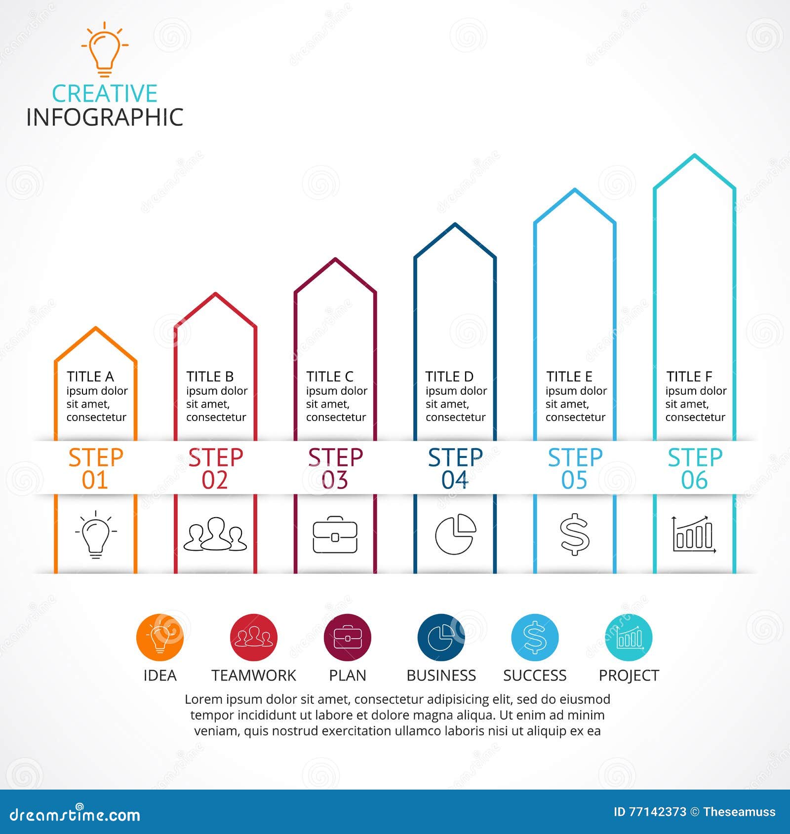 Vector Up Arrows Linear Infographic, Diagram Stairs Chart, Graph ...