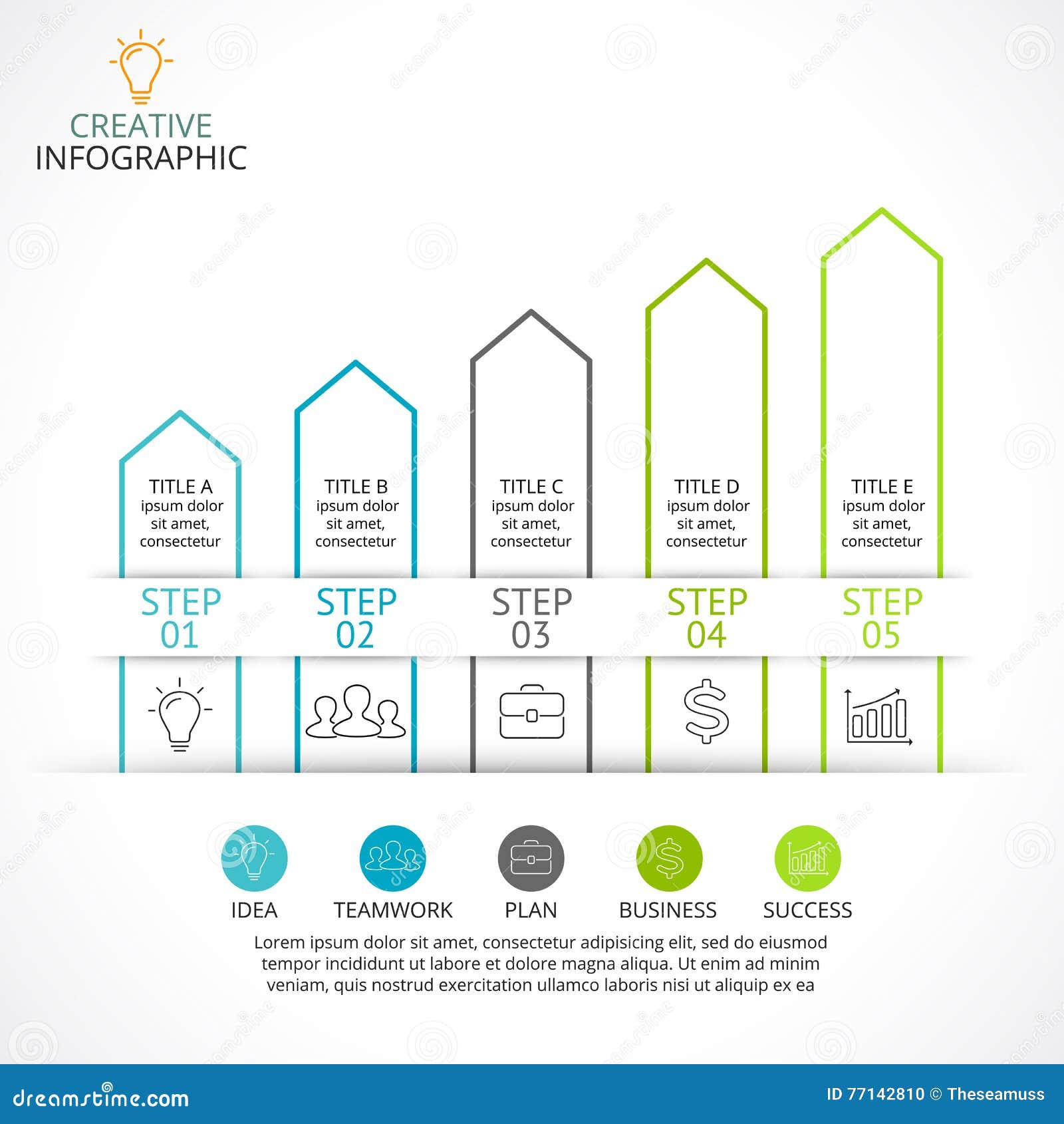 Vector Up Arrows Linear Infographic, Diagram Stairs Chart, Graph ...