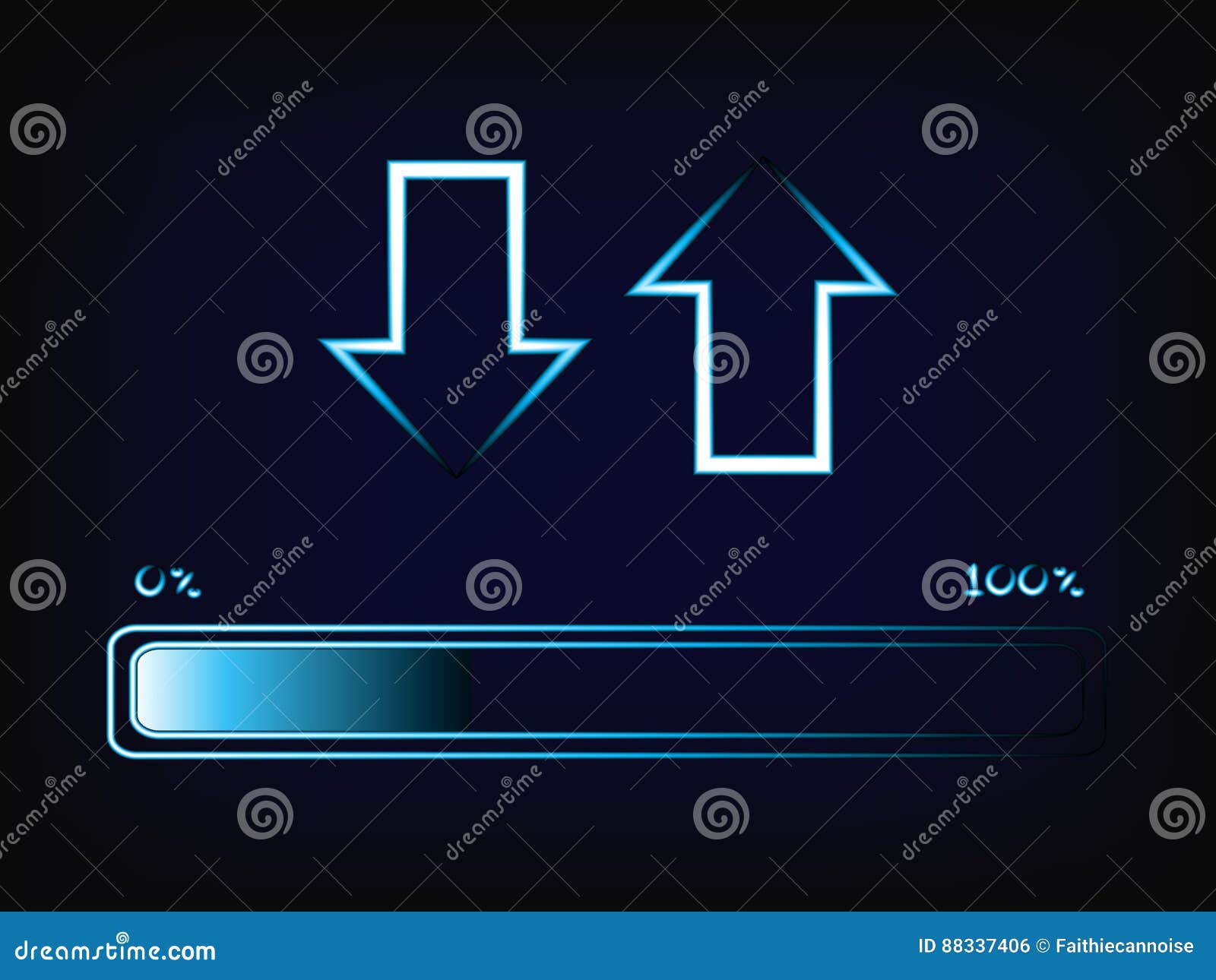 Vector Of Up And Down Arrows With Progress Bar Stock Vector ...