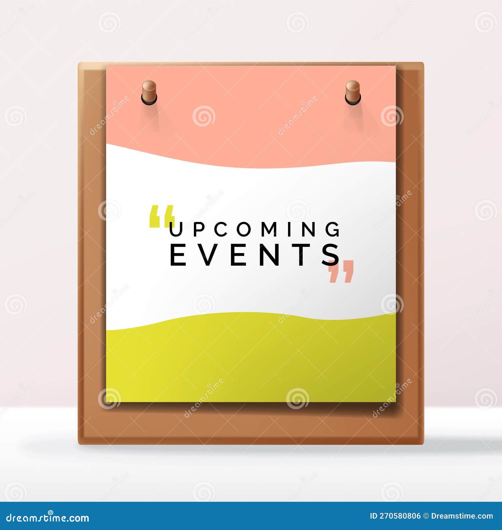 Upcoming Event Calendar or Leaflet Stand Stock Vector - Illustration of ...