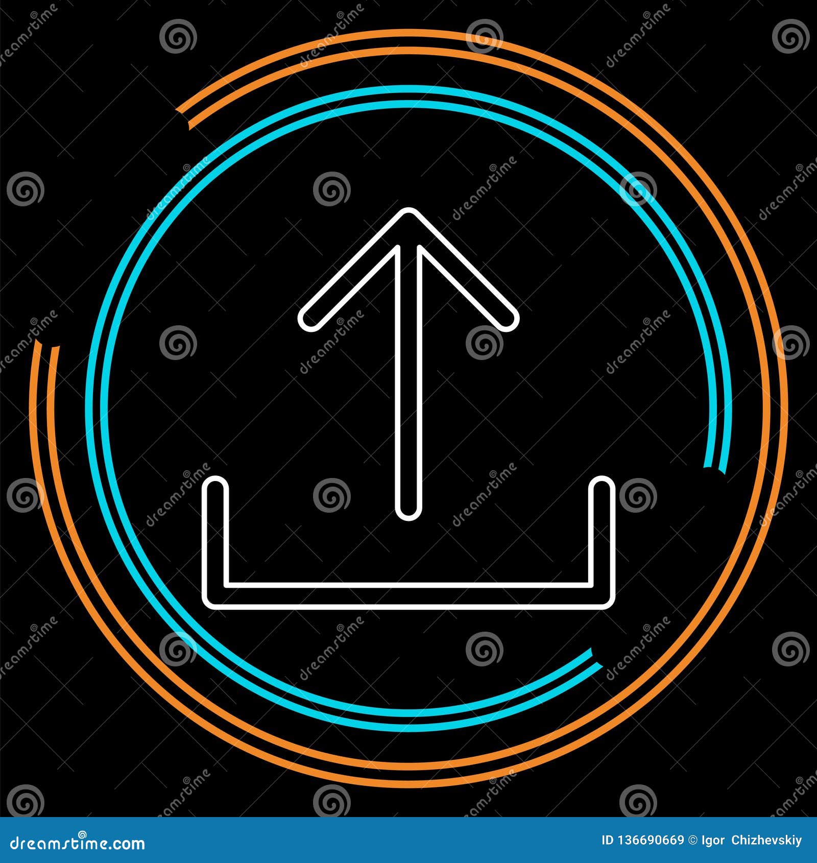 Vector Upload Symbol - App Up Load Button Stock Vector - Illustration ...