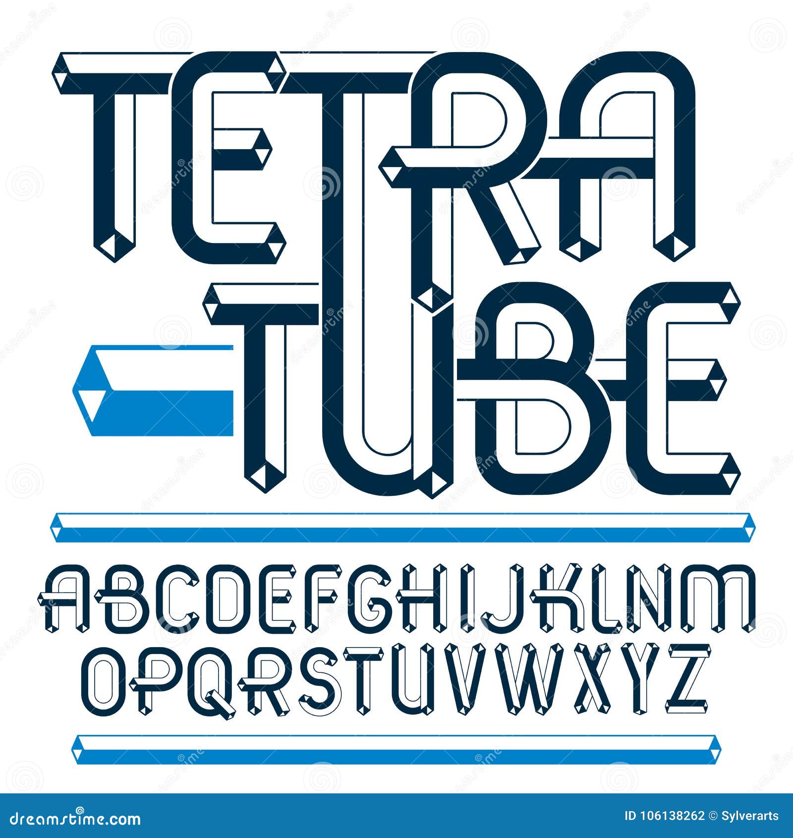 Vector Upper Case Modern Alphabet Letters, Abc Set. Artistic Reg Stock ...