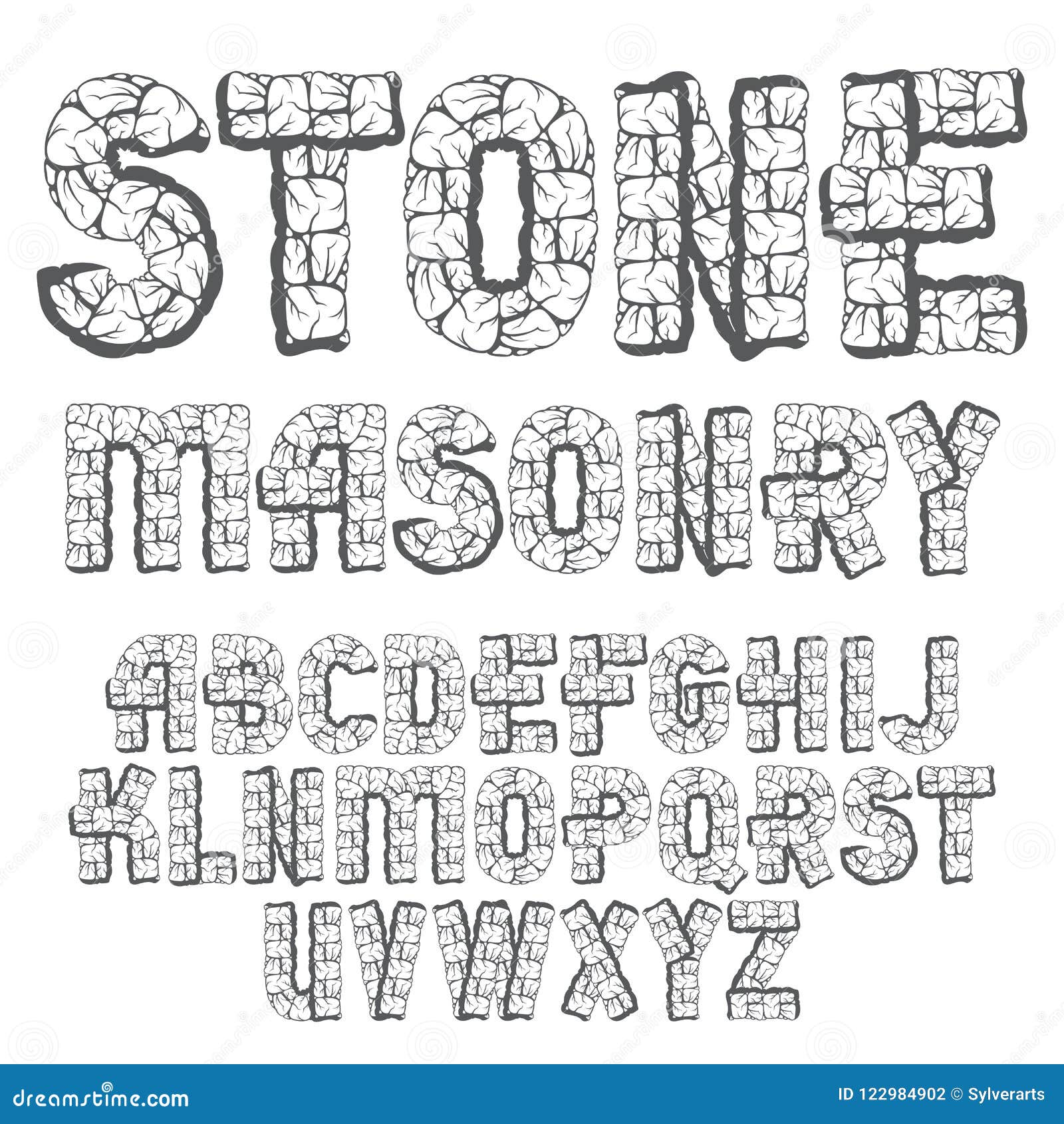 Vector Upper Case Modern Alphabet Letters Set. Bold Font, Typescript ...