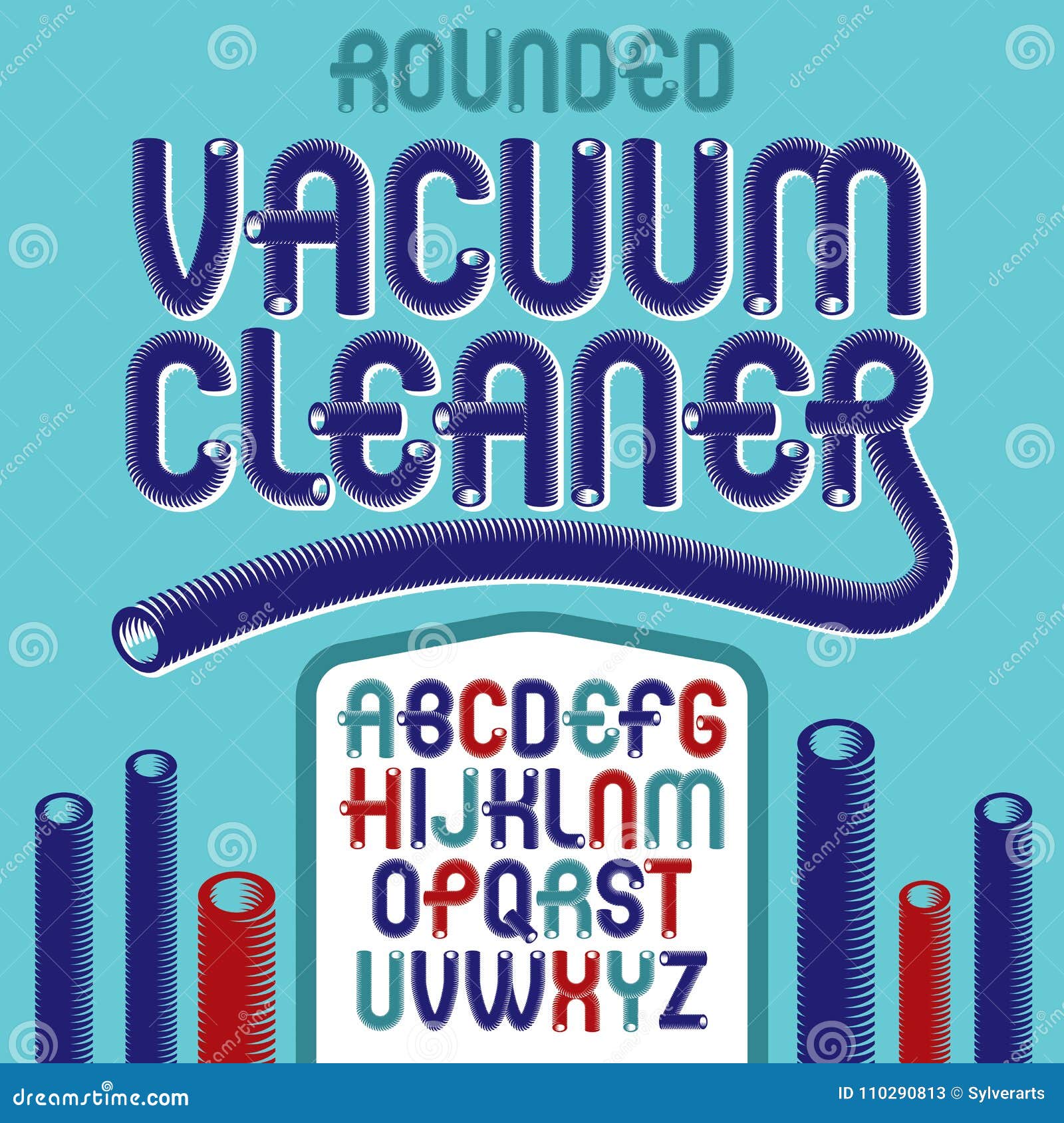 Vector Upper Case Modern Alphabet Letters Set. Trendy Rounded Font ...