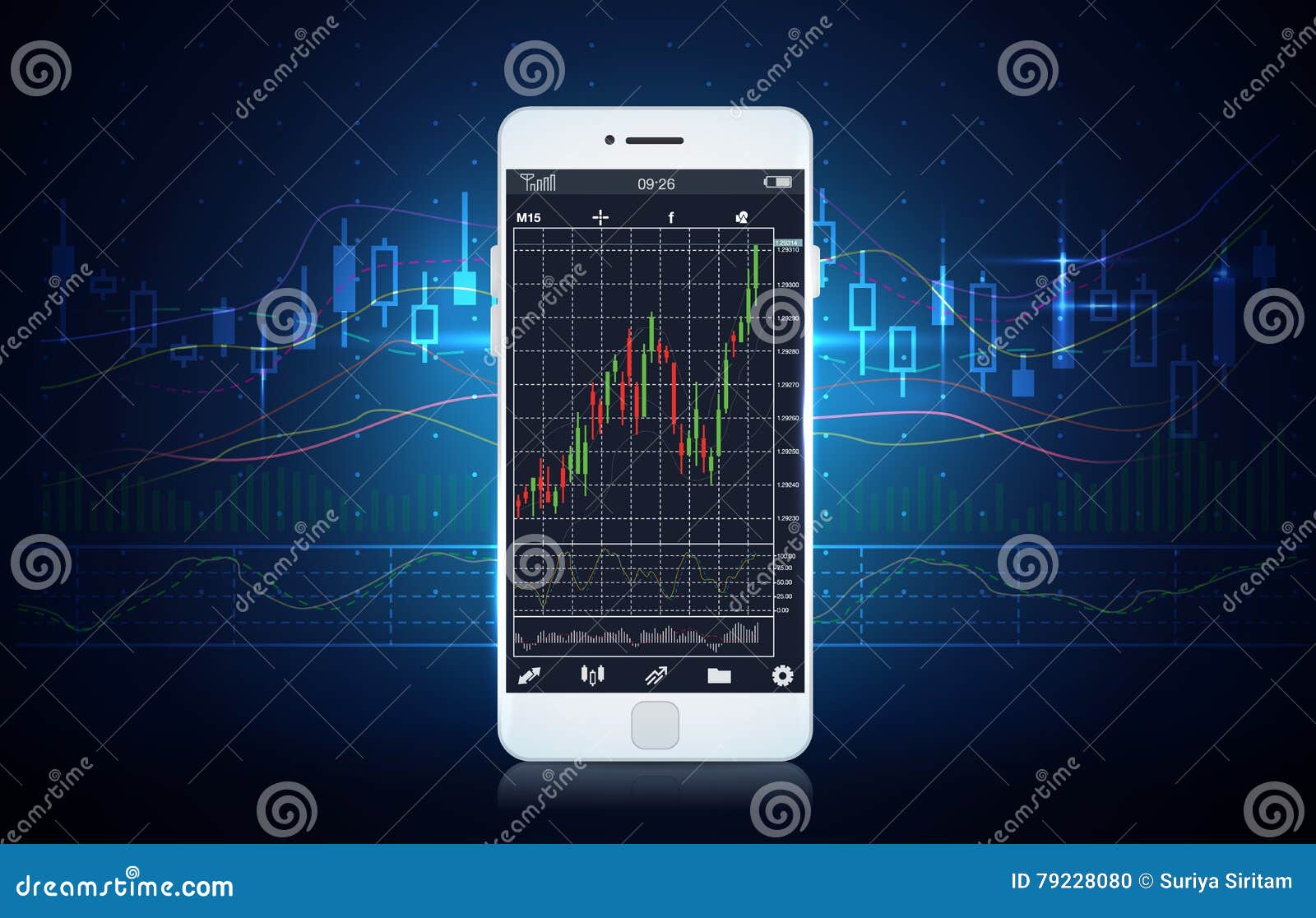 Vector Uptrend Market of Stock Chart. Stock Vector - Illustration of ...