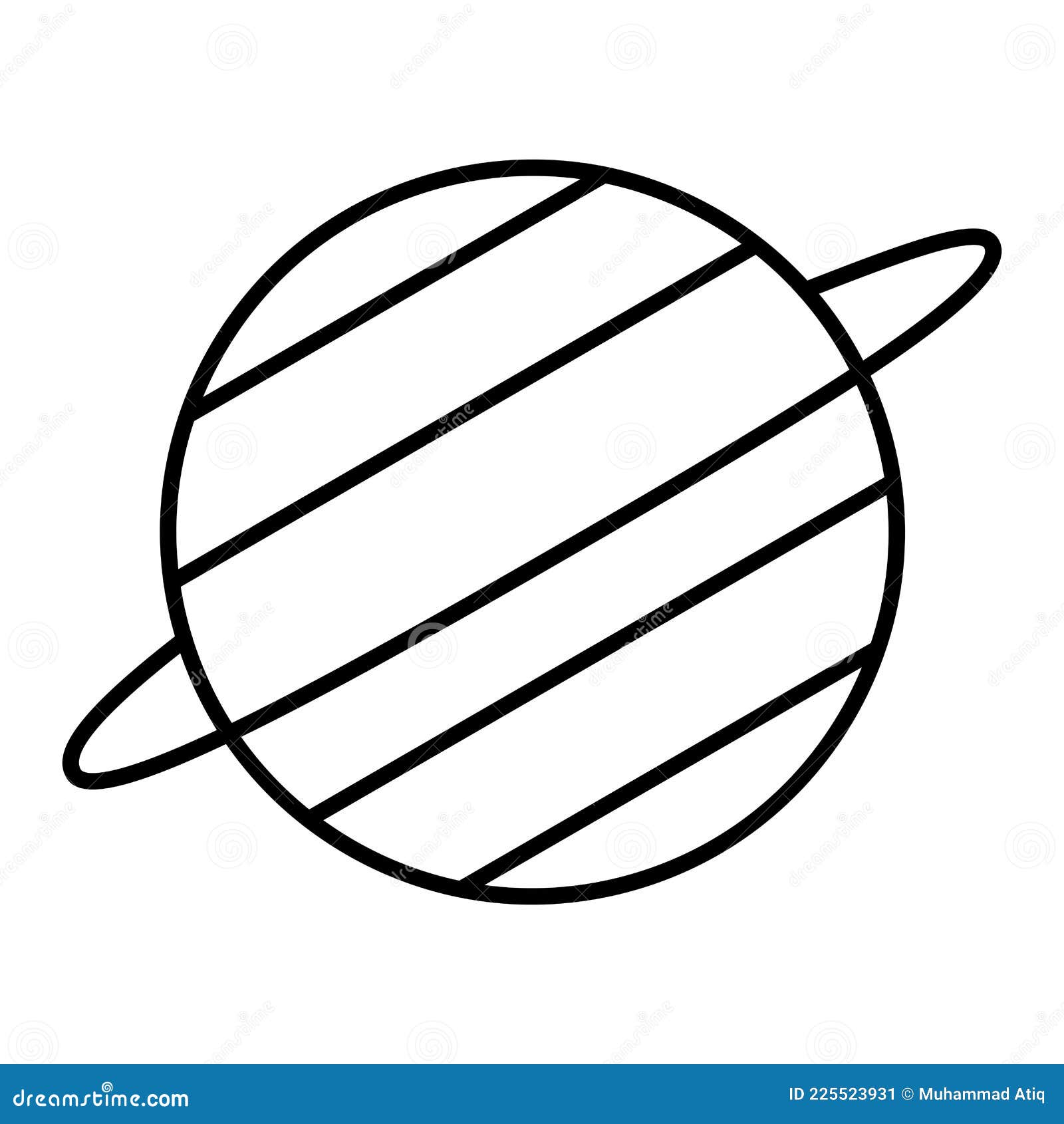 Vector Uranus Outline Icon Design Stock Vector - Illustration of uranus ...