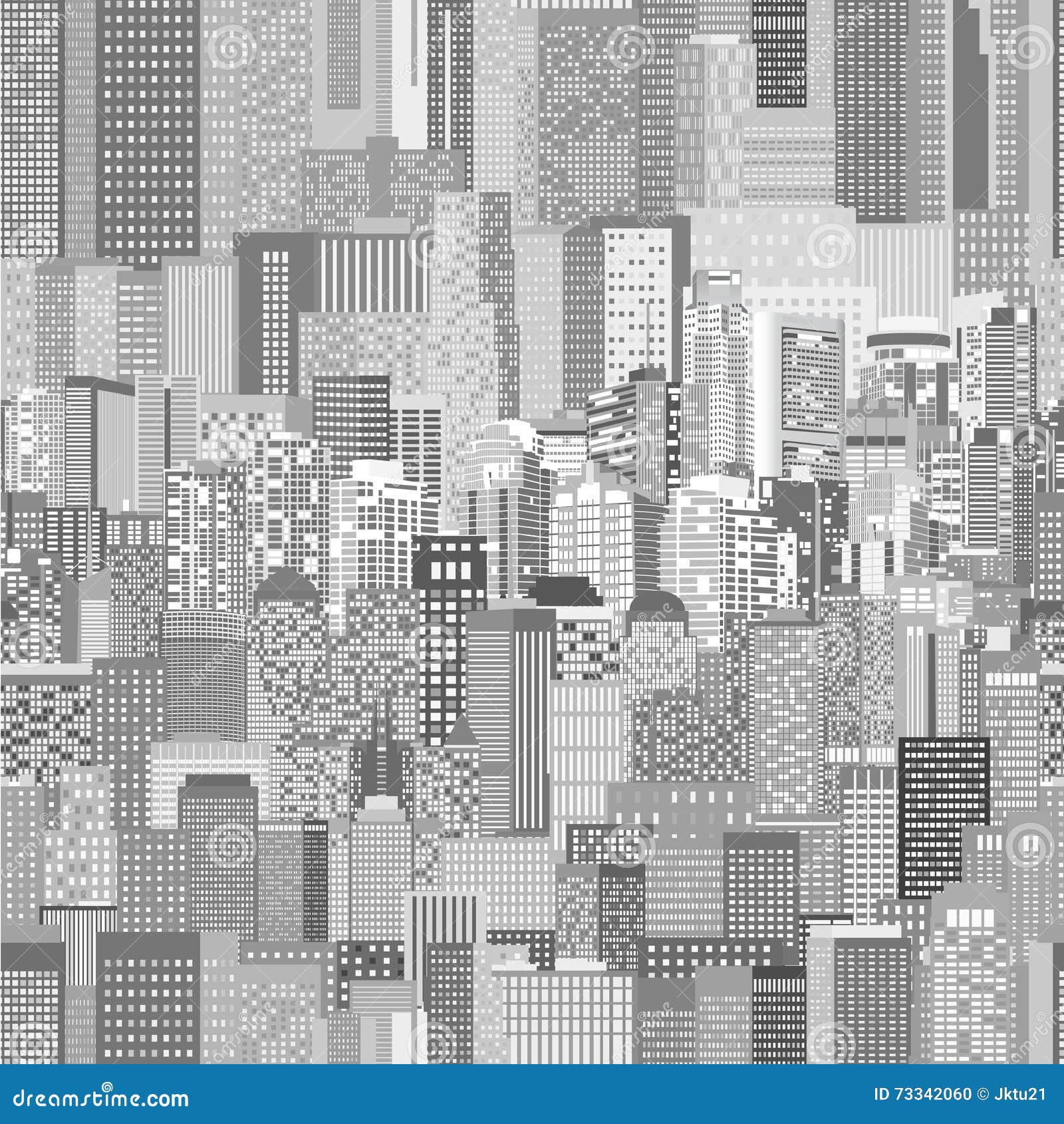 Vector Urban Architecture Seamless Pattern Stock Vector - Illustration ...