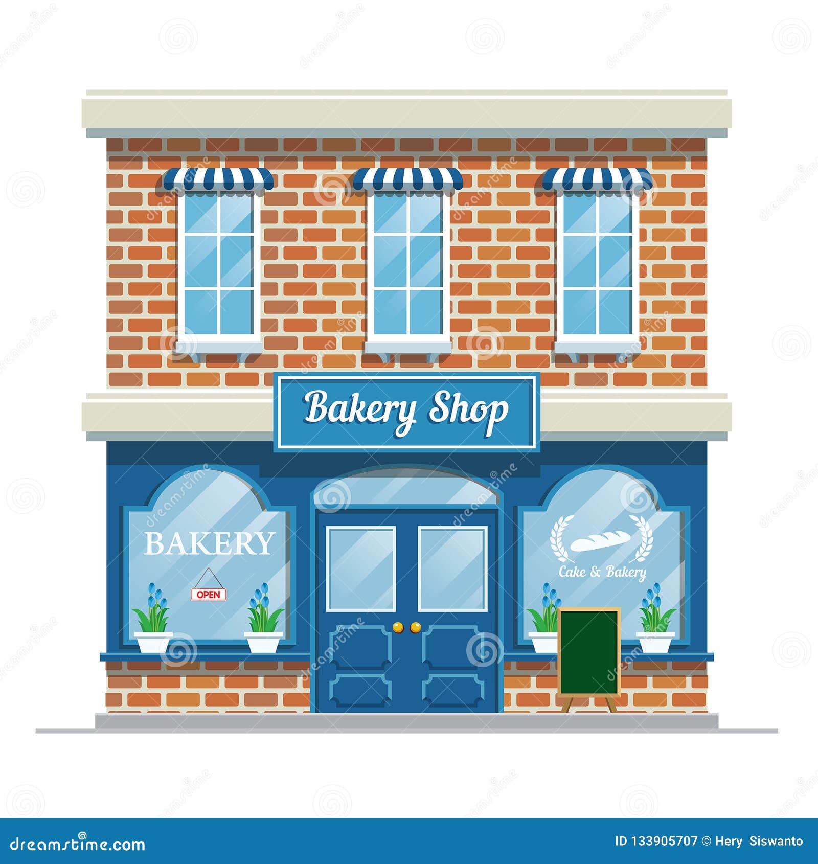 Cartoon Bakery Building