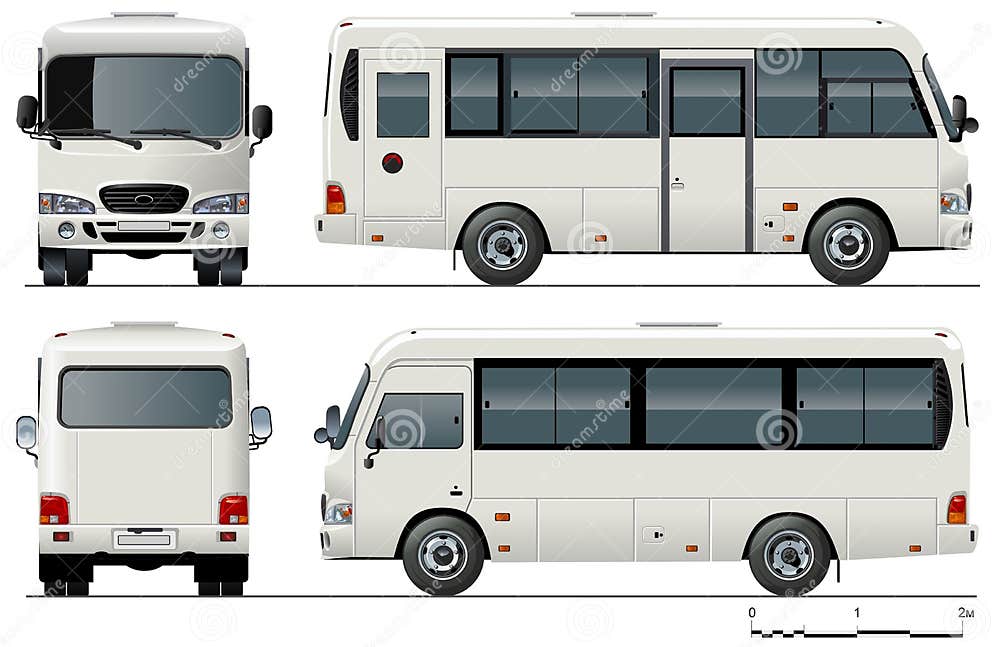 Vector urban mini-bus stock vector. Illustration of carrying - 18623953