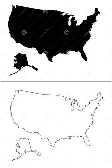 Vector - US Map stock illustration. Illustration of stylized - 427462