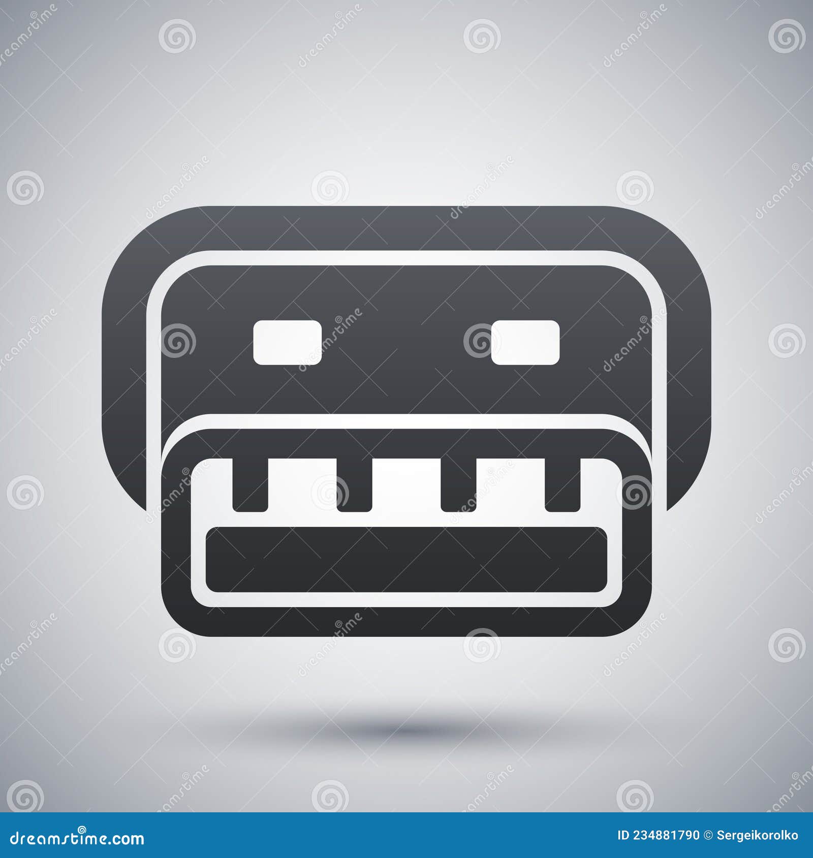Vector usb connector icon stock vector. Illustration of memory - 234881790