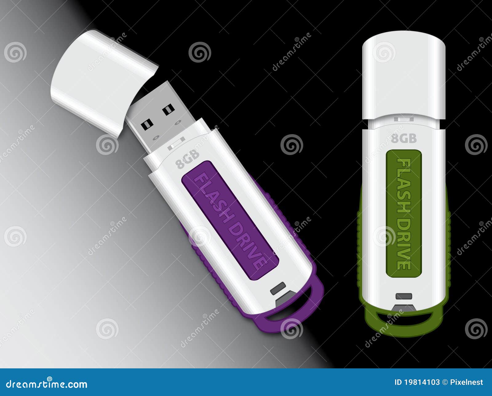 Vector USB Flash Drive stock vector. Illustration of vector - 19814103