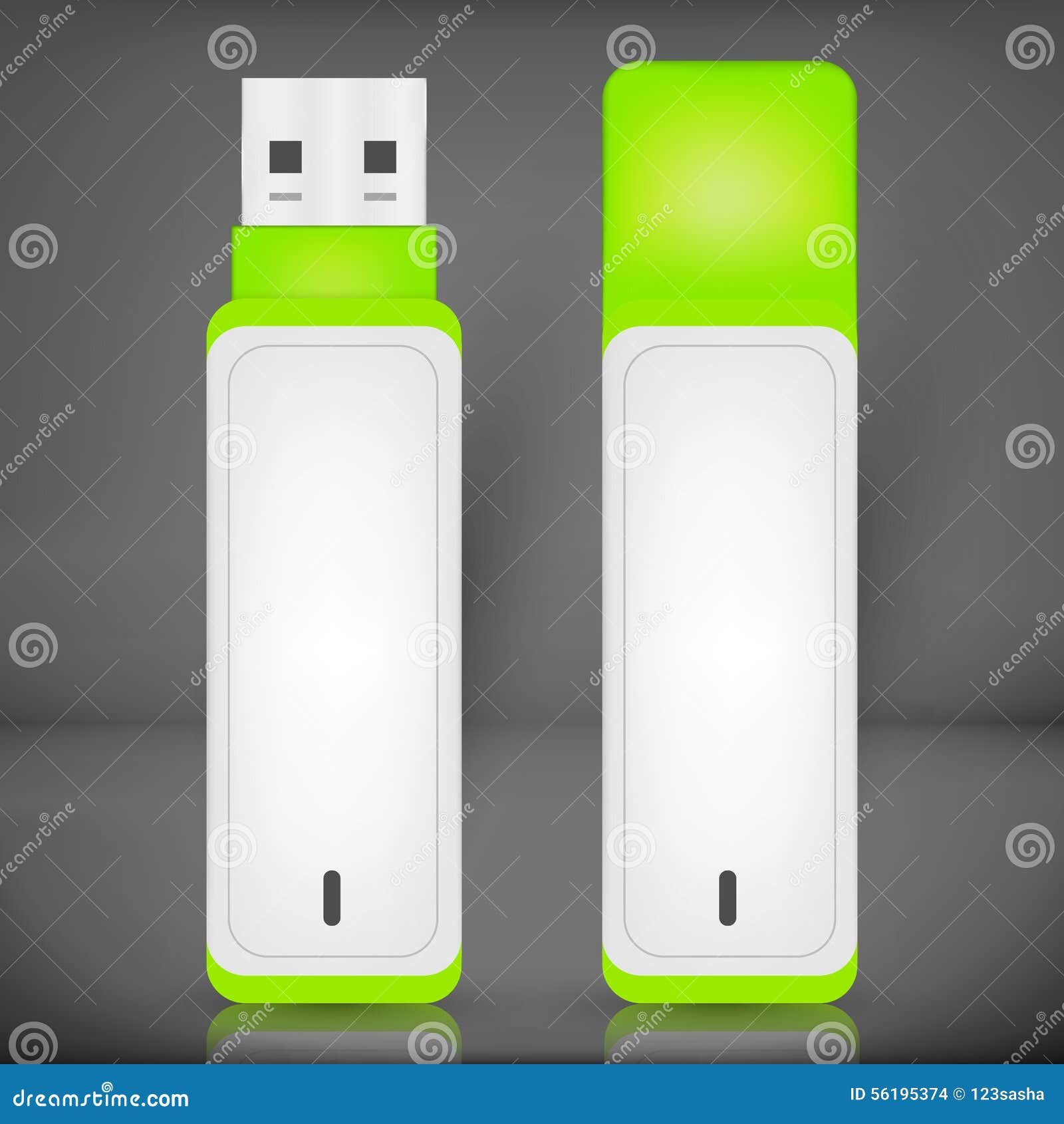 Vector USB Flash Drive Isolated Stock Vector - Illustration of hardware ...