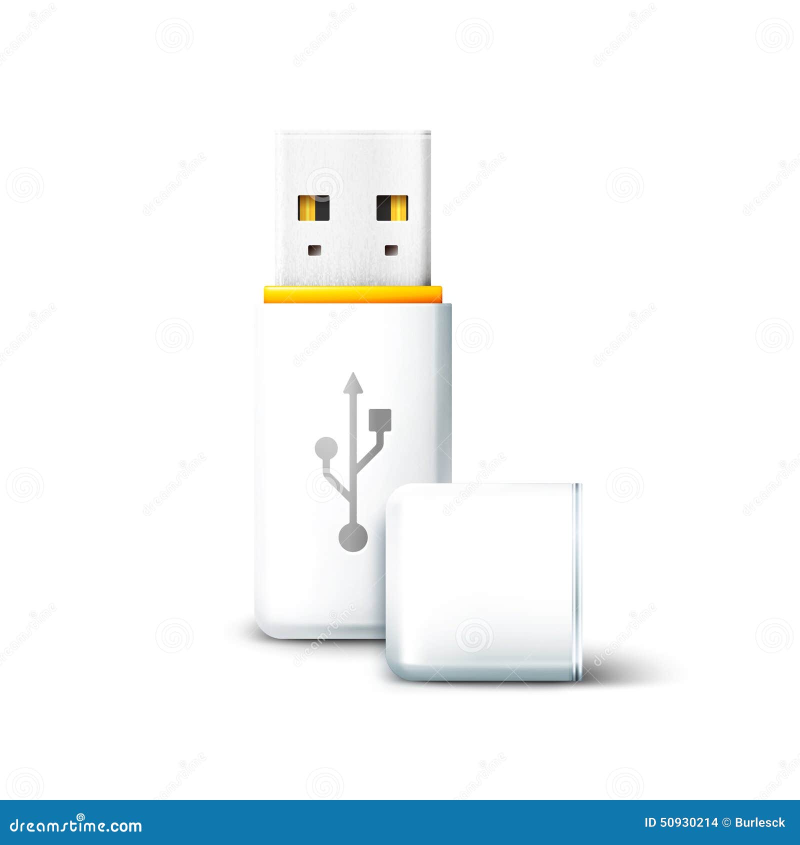 Vector USB Flash Drive stock vector. Illustration of portable - 50930214