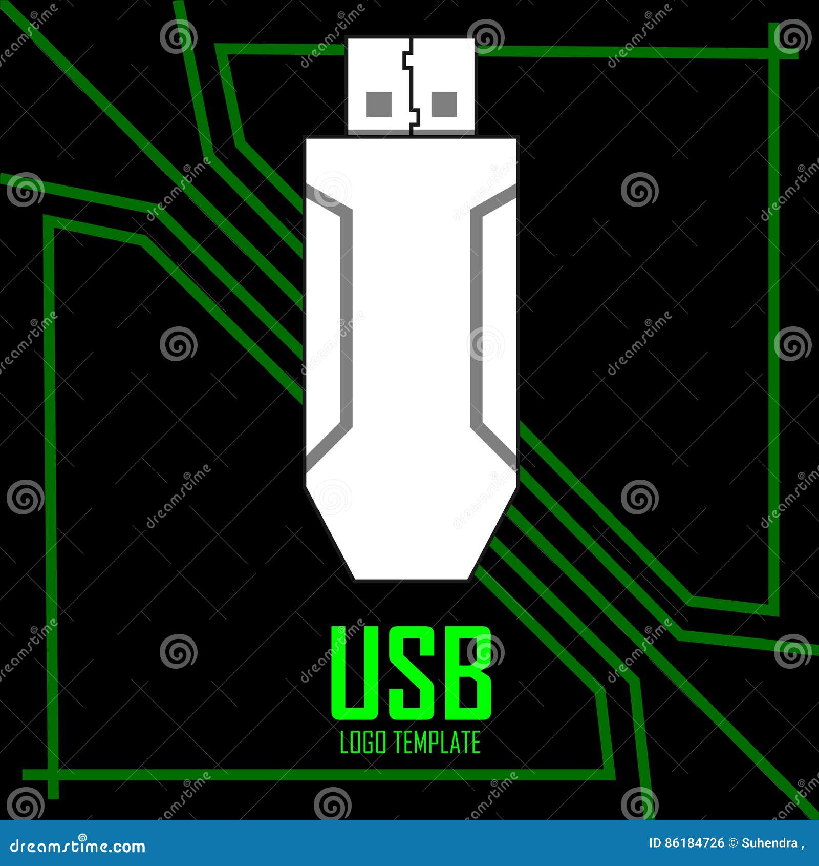 Vector Usb Logo Template For Your Background Stock Photo ...