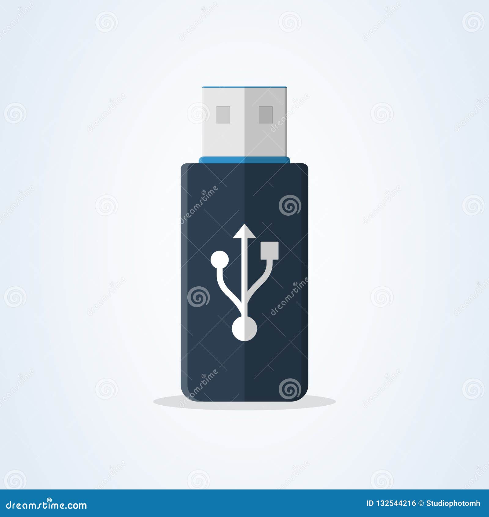 Vector Usb Memory Drive. Digital Flash Stick Flat Stock Vector ...