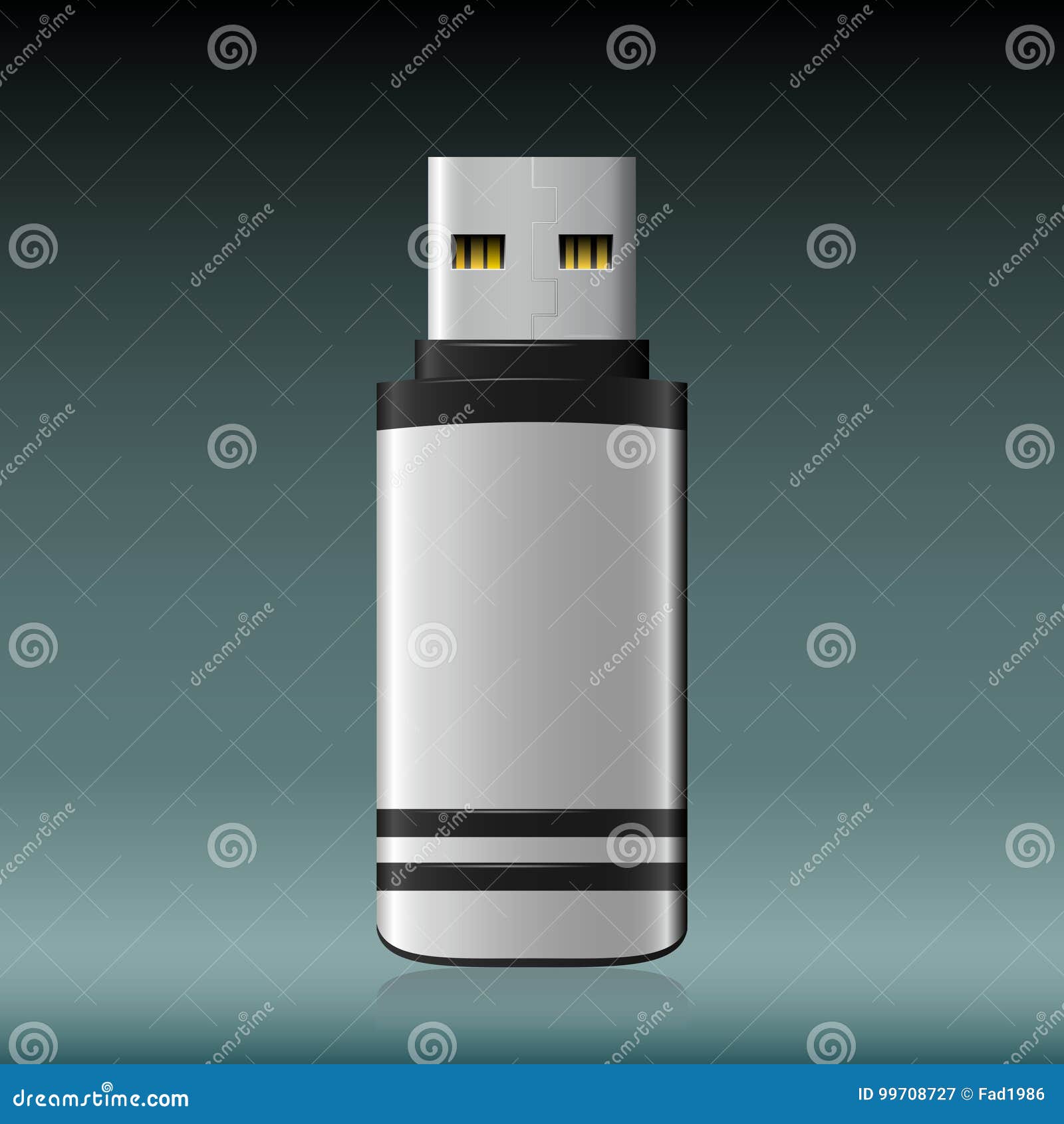 Vector USB pen drive stock vector. Illustration of computer - 99708727