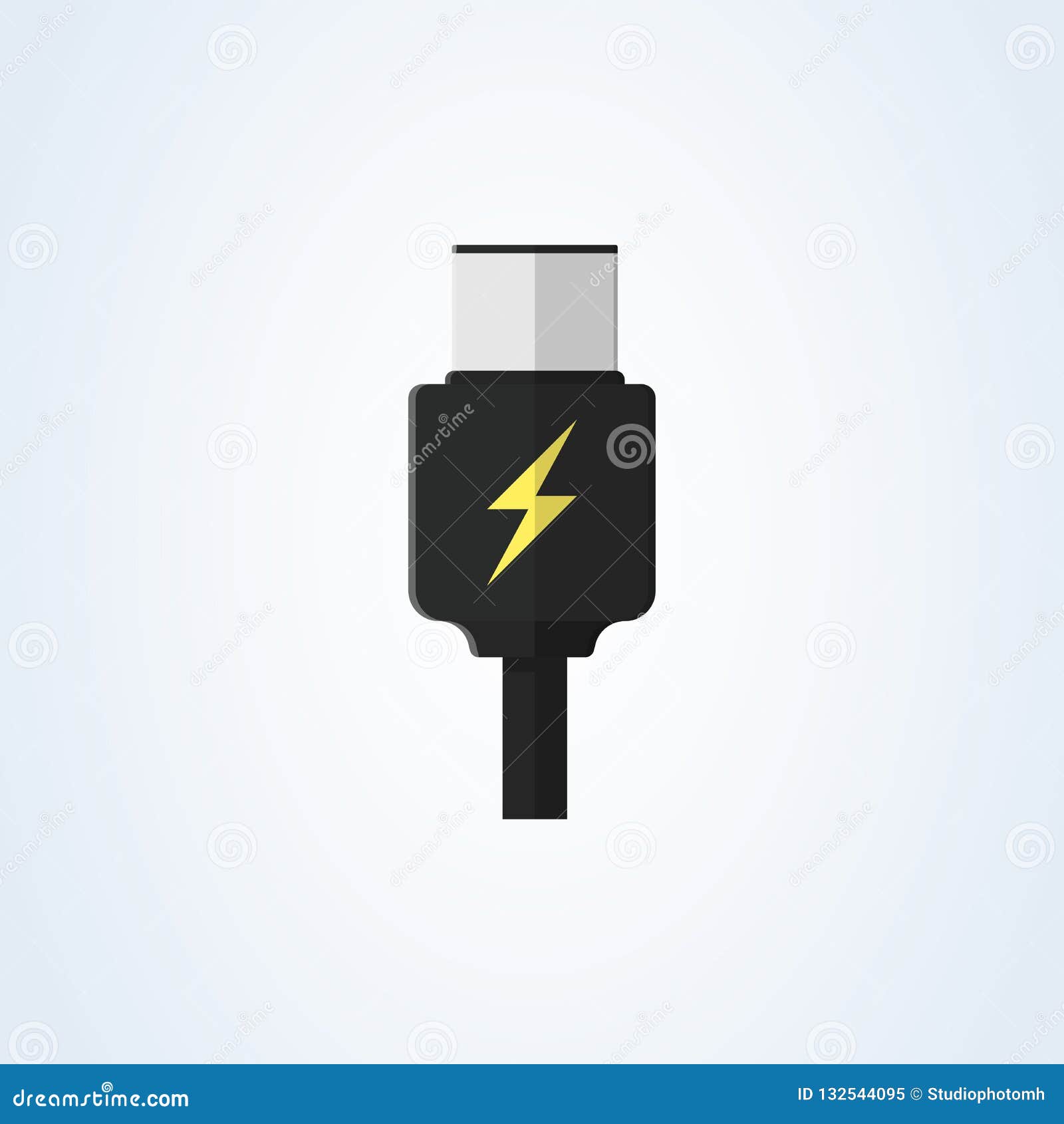 Vector Usb Type-c and Usb-c Charge Flat. Charger Illustration Cable ...