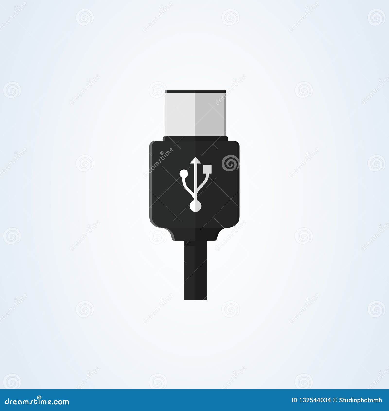 Vector Usb Type-c and Usb-c Flat. Universal Cable Adapter Stock Vector ...