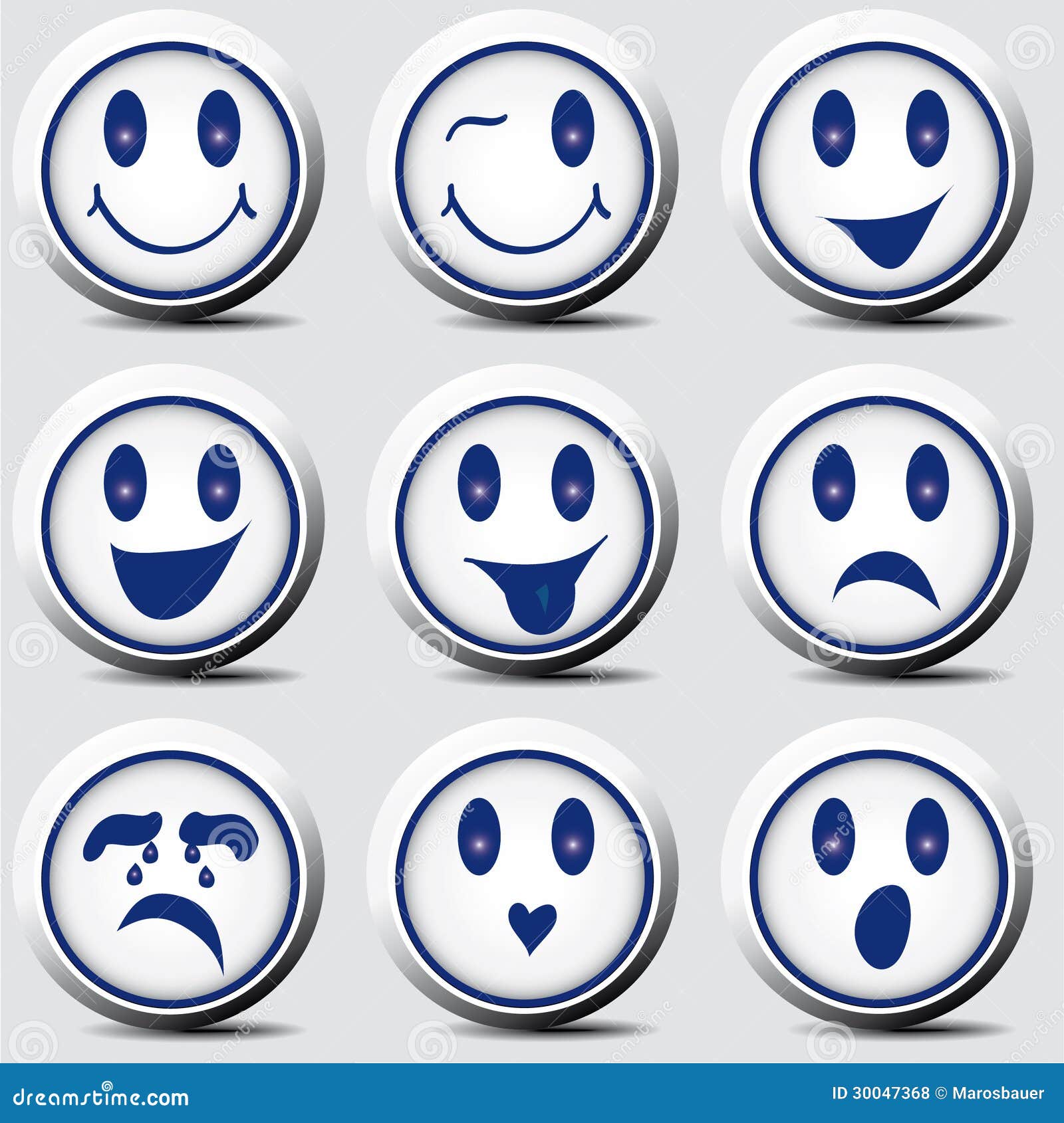 Smiley set stock illustration. Illustration of brochure - 30047368