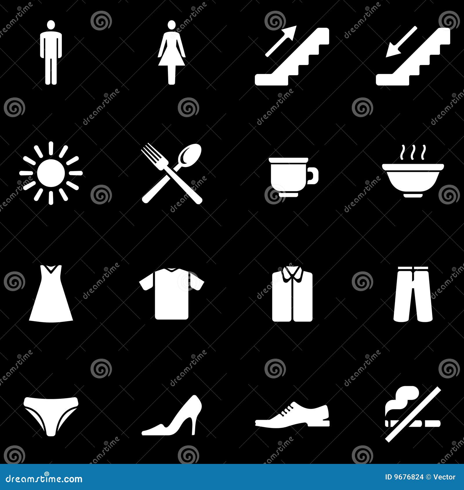 Vector useful Icons Set stock vector. Illustration of male - 9676824