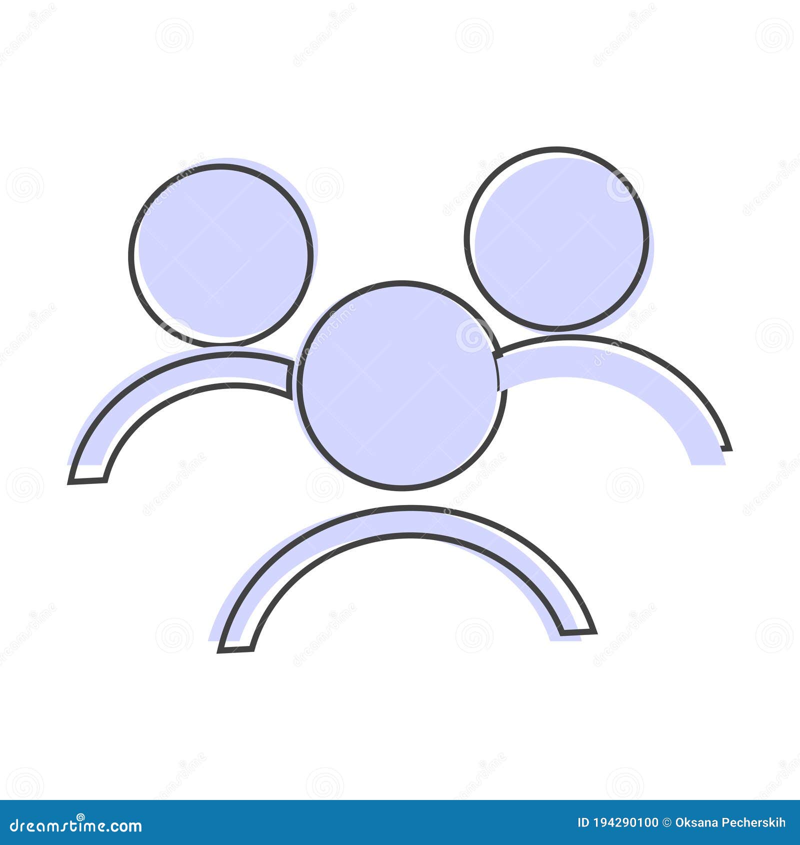 Vector User Chat Icon. People Interaction Symbol Cartoon Style on White ...