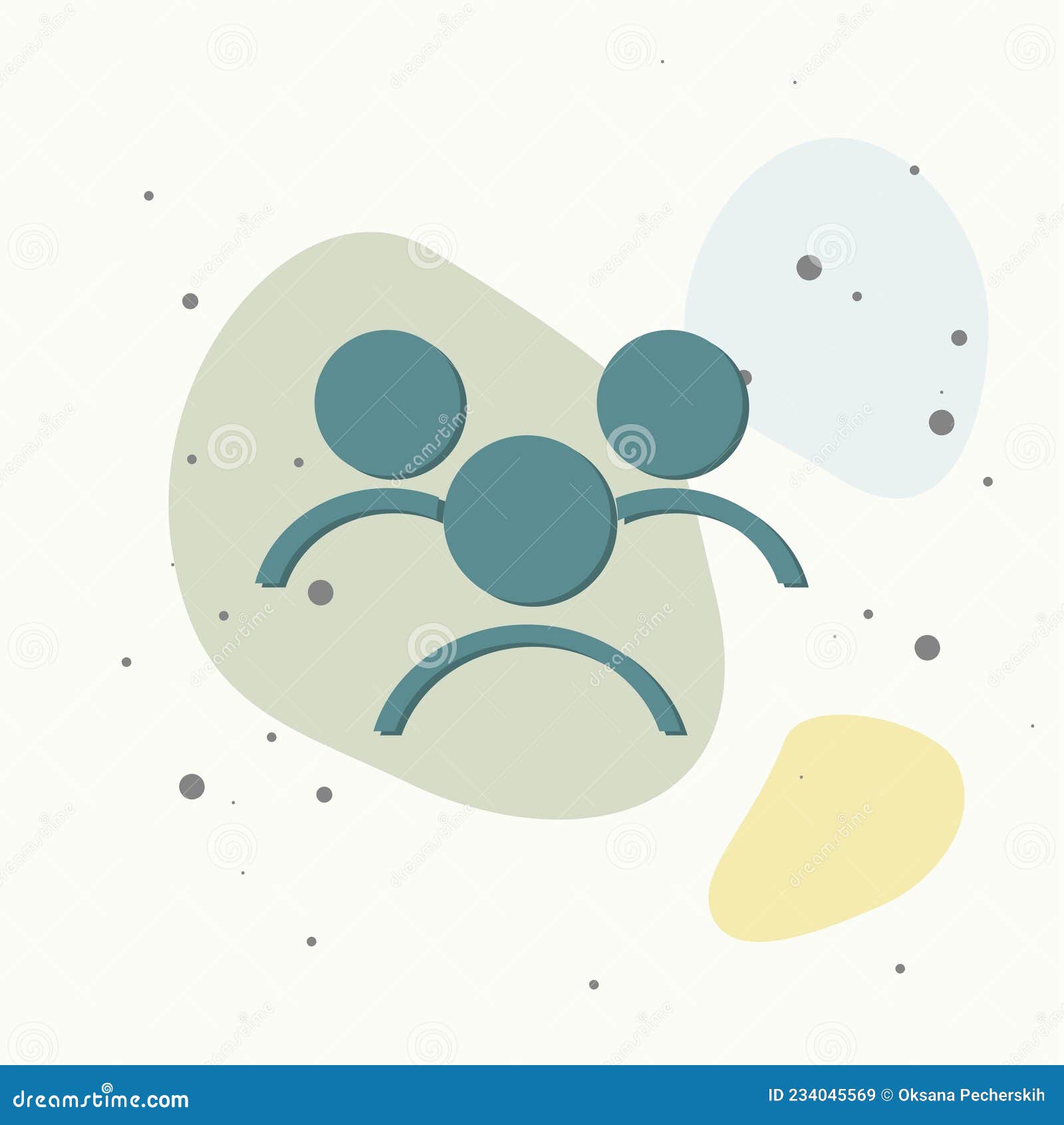 Vector User Chat Icon. People Interaction Symbol on Multicolored ...