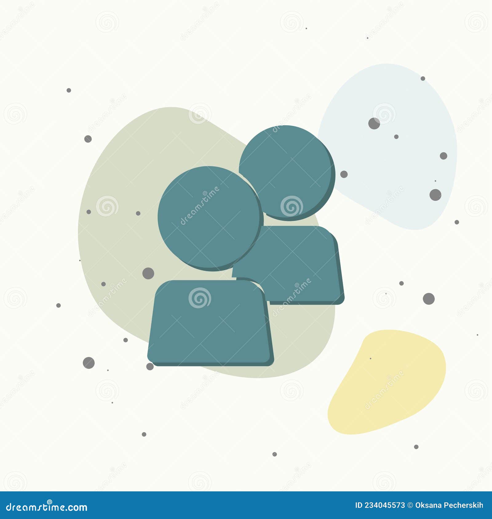 Vector User Chat Icon. People Interaction Symbol on Multicolored ...