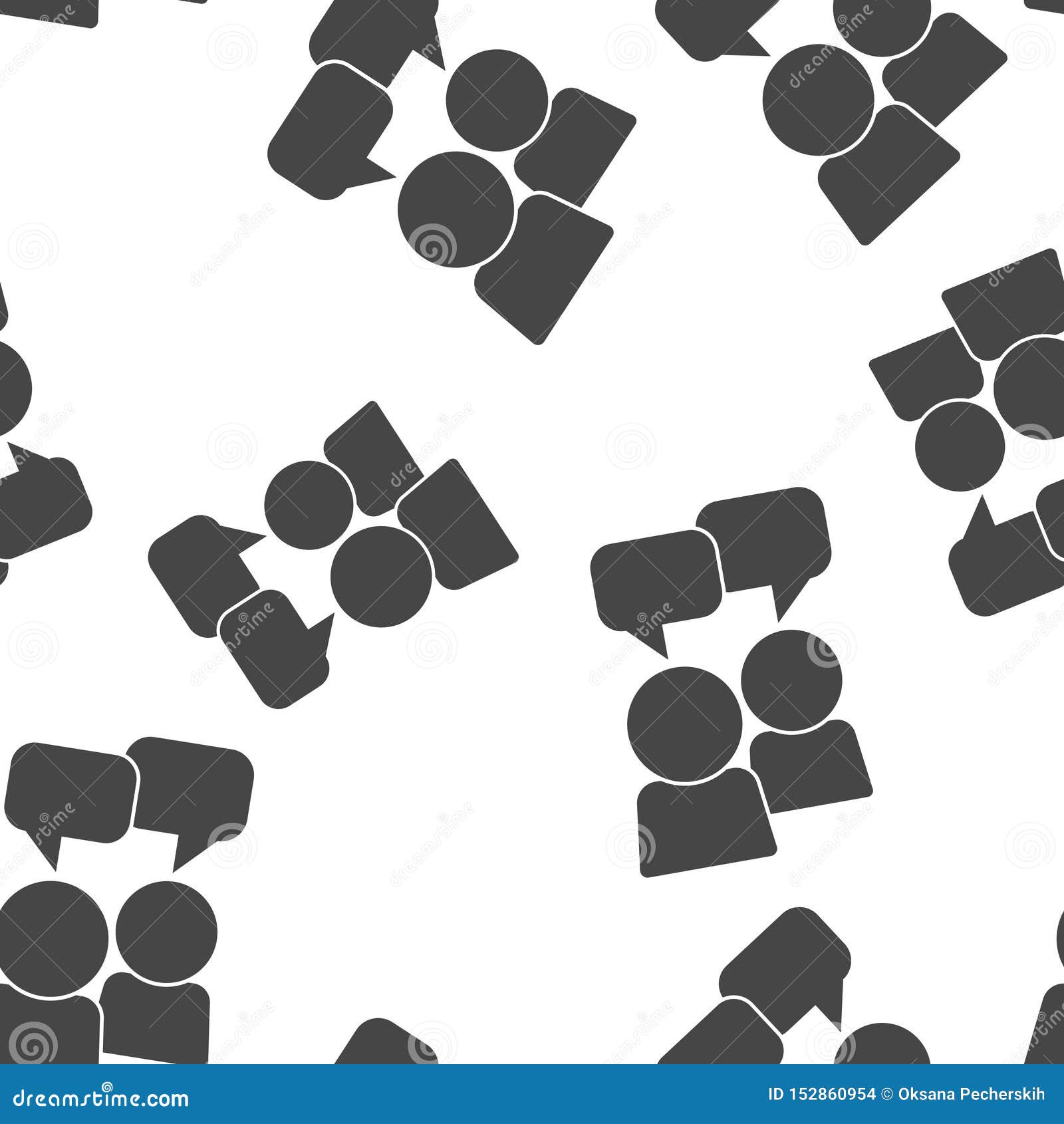 Vector User Chat Icon. People Interaction Symbol Seamless Pattern on a ...