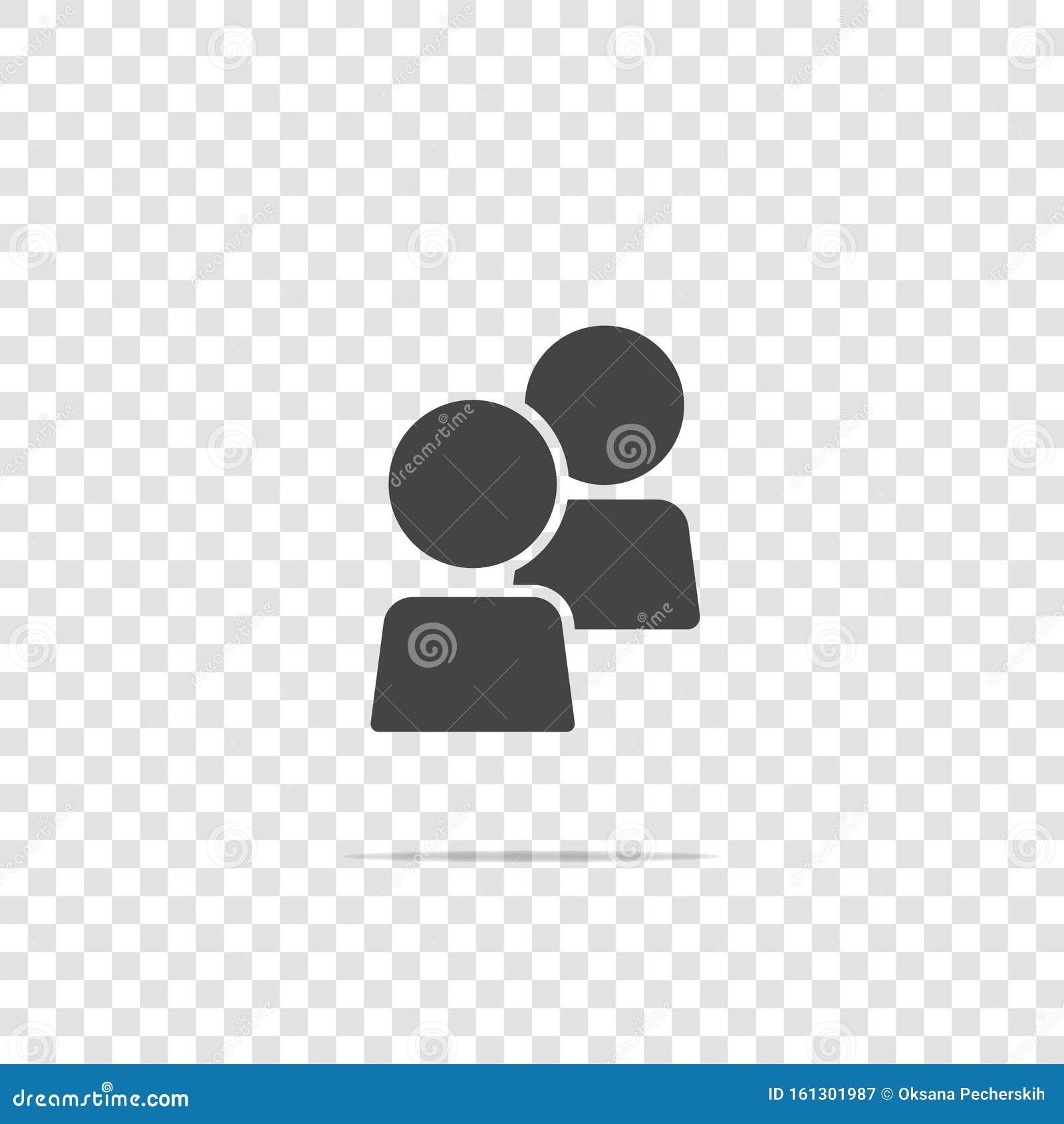 Vector User Chat Icon. People Interaction Symbol on Transparent ...