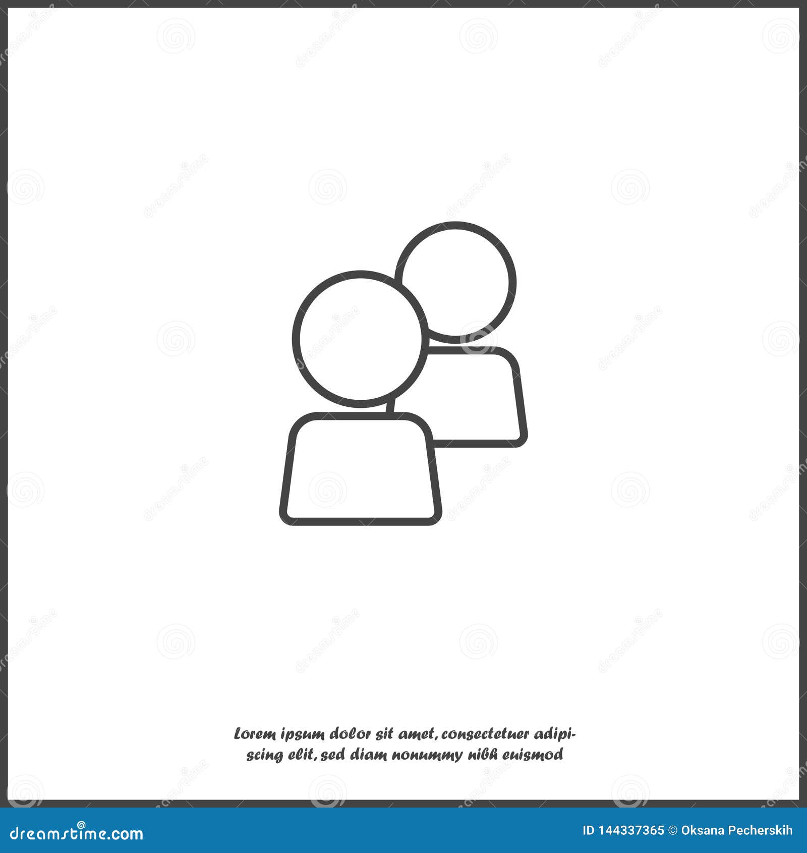 Vector User Chat Icon. People Interaction Symbol on White Isolated ...